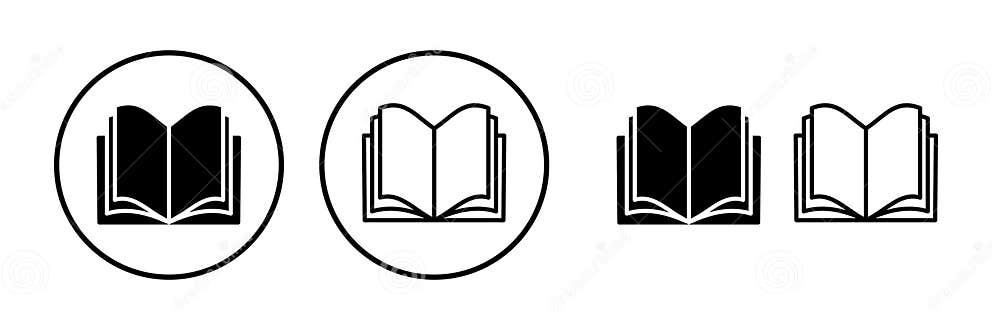 Book Icon Vector. Open Book Vector Icon Stock Vector - Illustration of ...