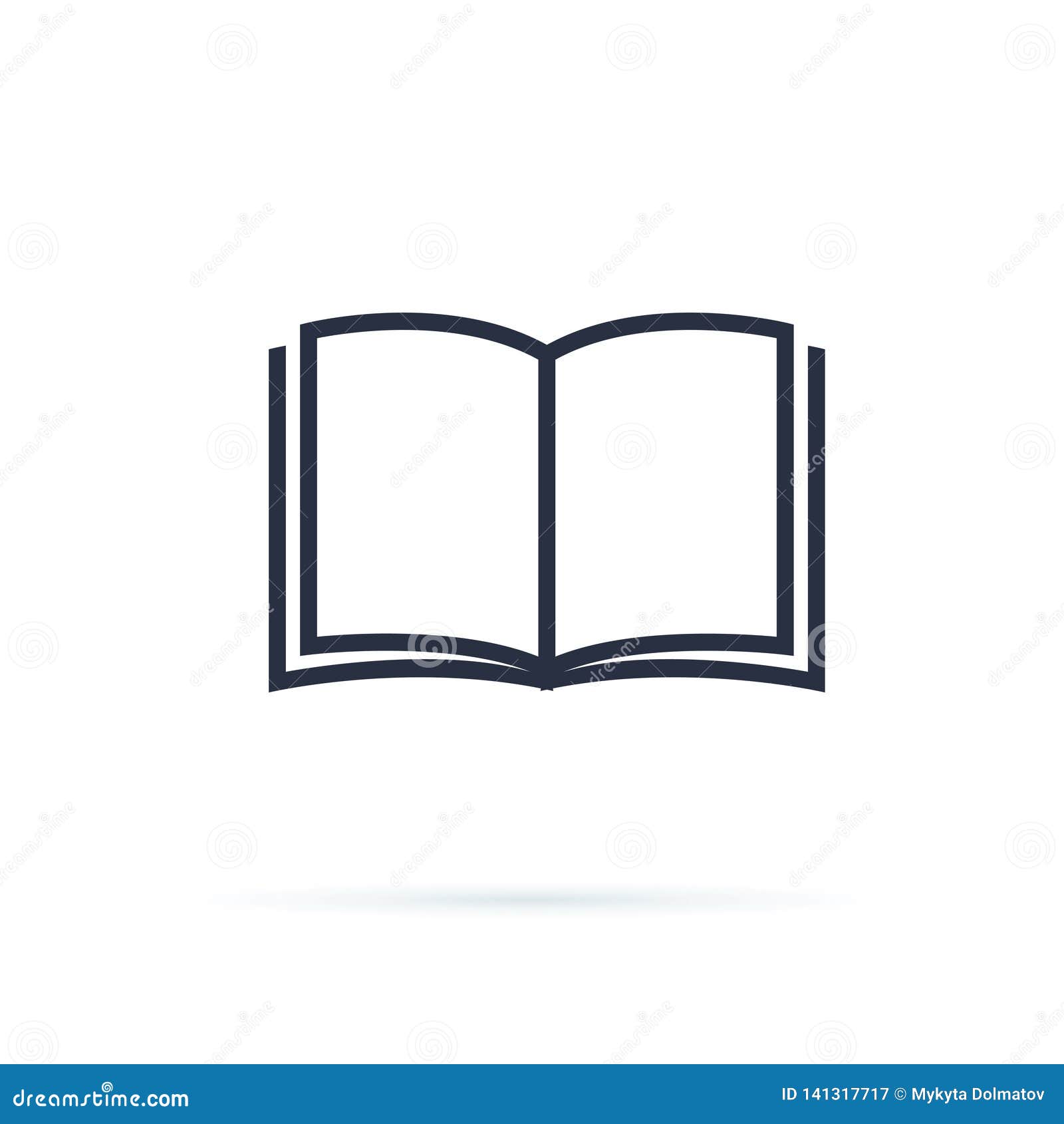 Book Icon Vector. Open Book Symbol Stock Illustration - Illustration of ...