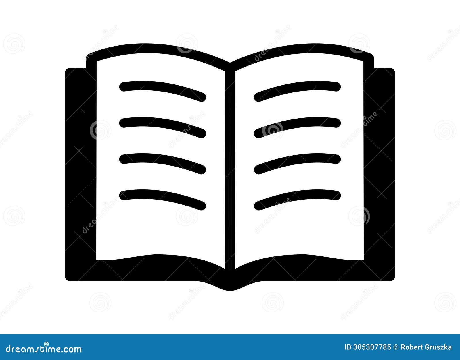 Book icon stock illustration. Illustration of white - 305307785