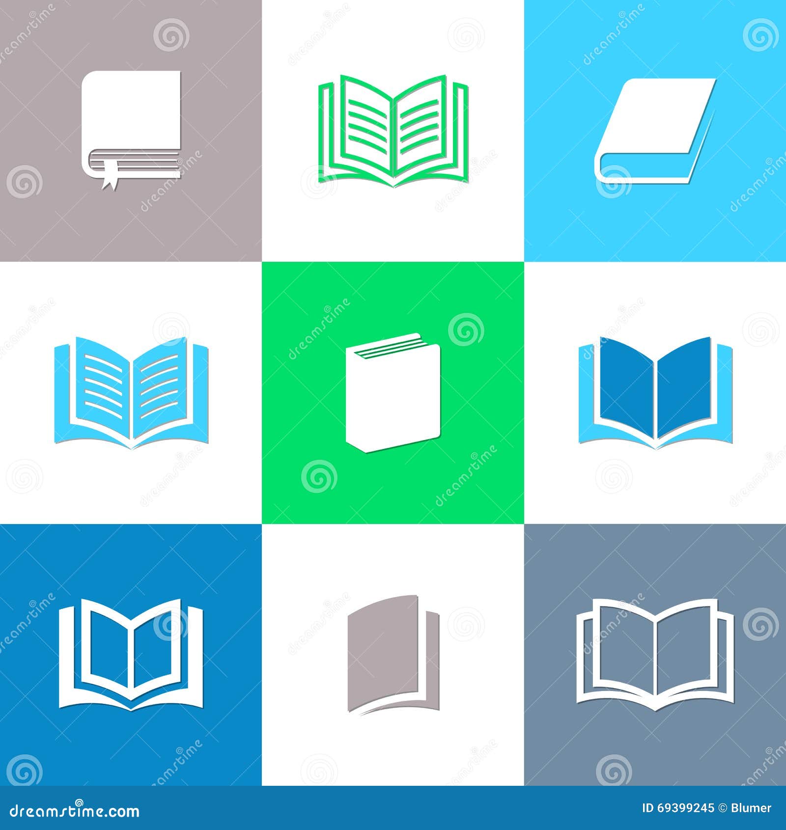 Book icons collection stock vector. Illustration of book - 69399245