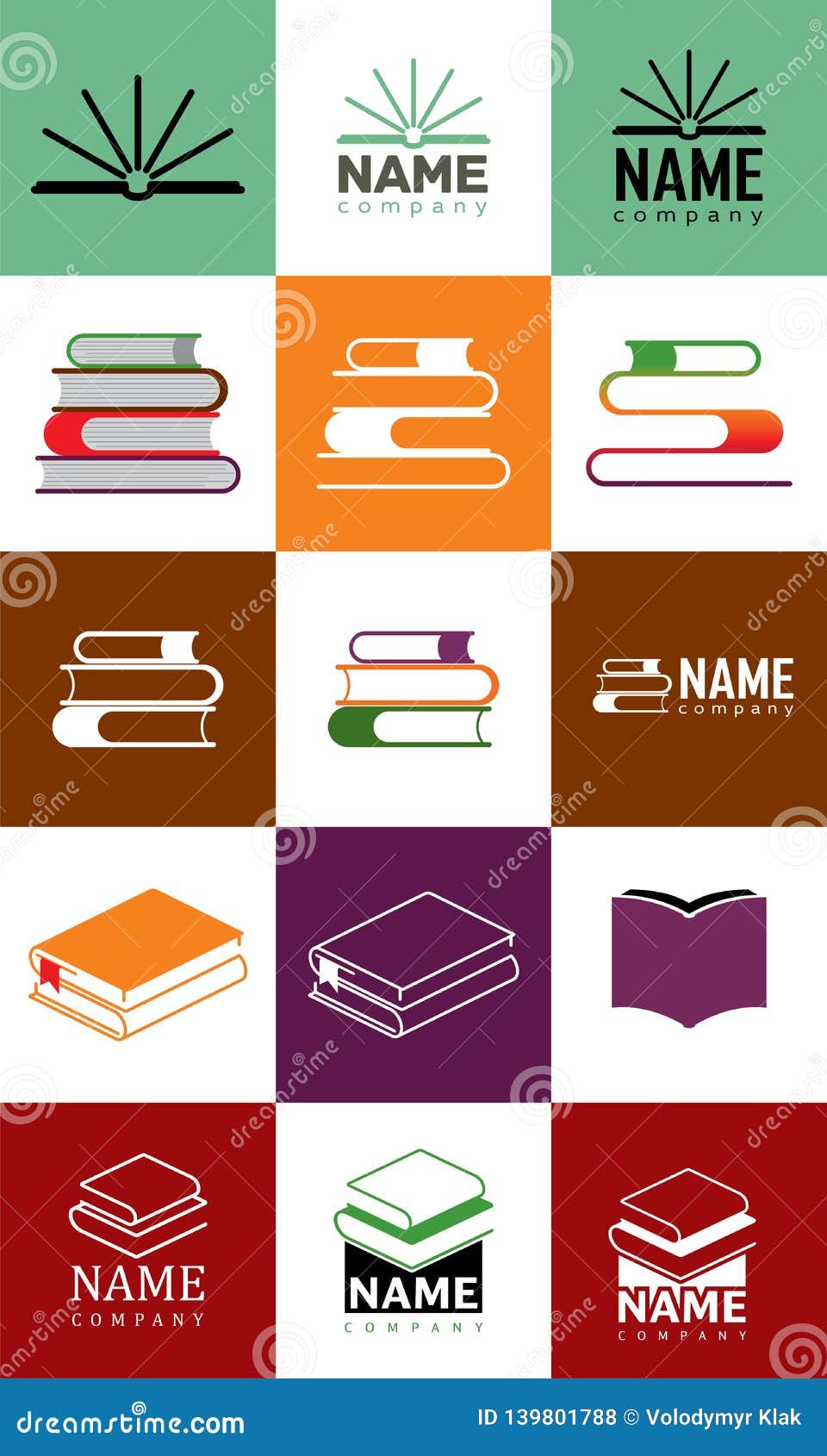 Book icons and emblem. stock vector. Illustration of college - 139801788