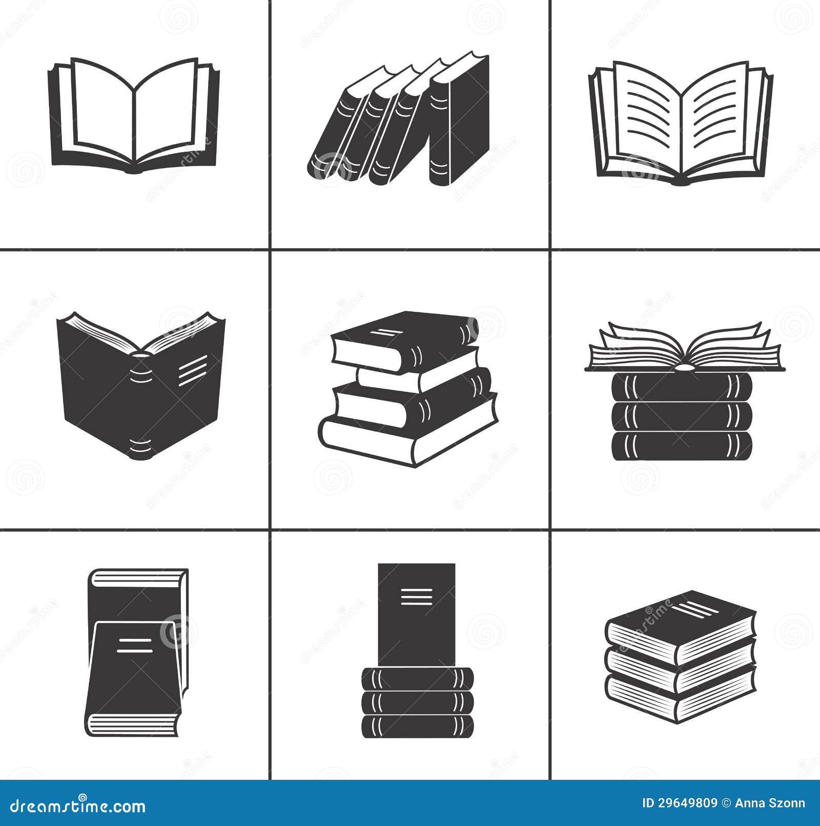 Book icons set. stock vector. Illustration of concept - 29649809
