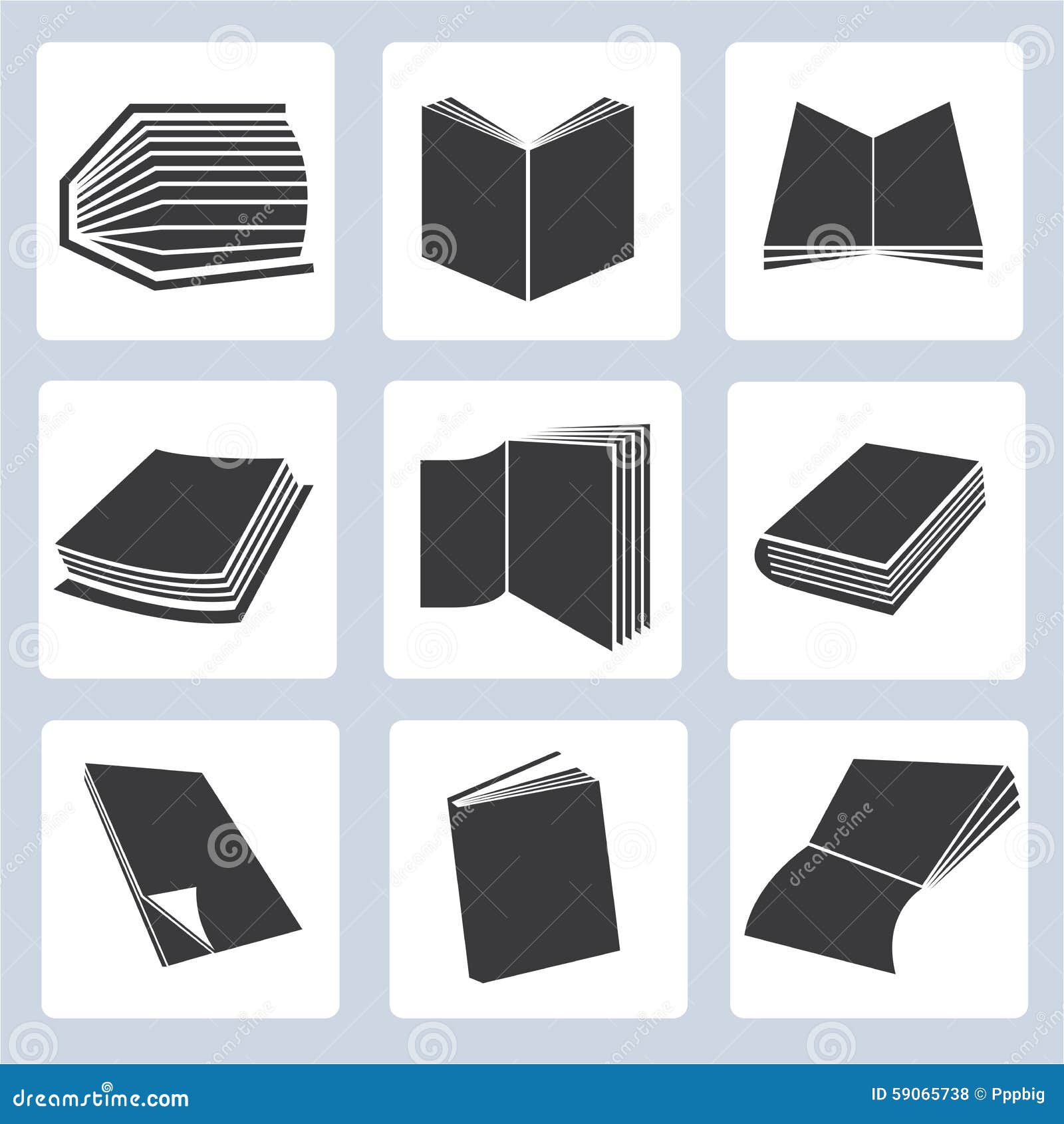 Book icons stock illustration. Illustration of library - 59065738