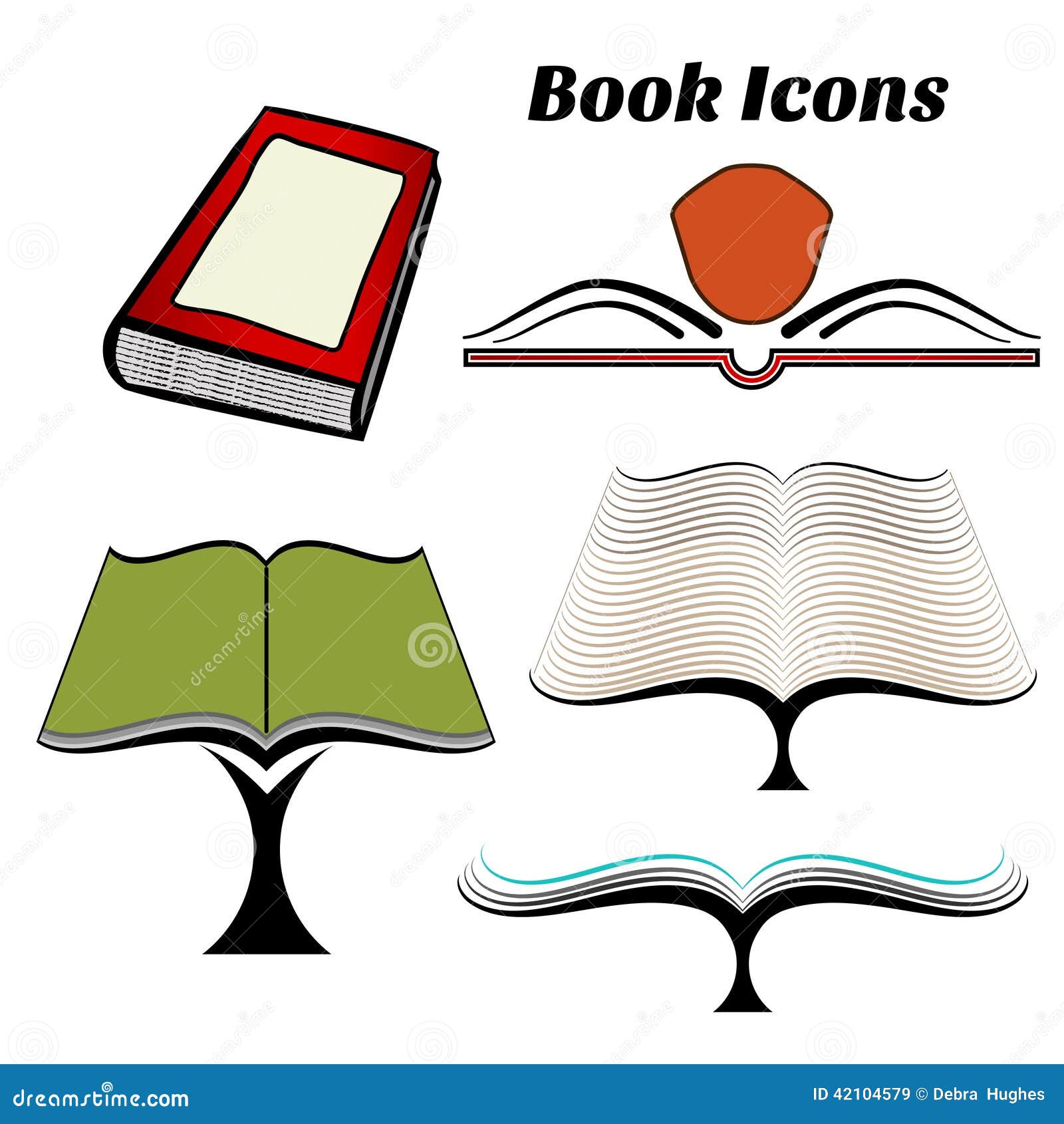 Book icons stock vector. Illustration of great, digital - 42104579