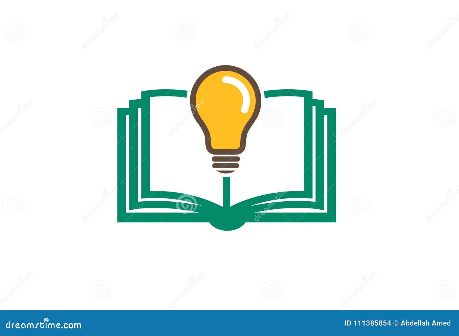 Book Ideas Logo Design Illustration Stock Vector - Illustration of ...