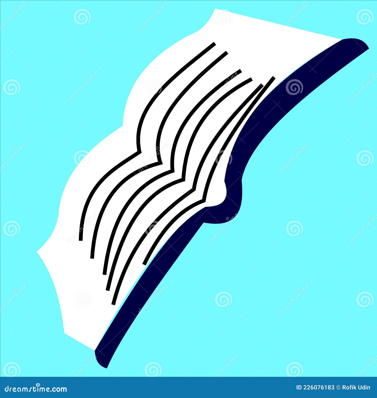 A Book Illustration Template Design with an Open Writing Sheet Stock ...