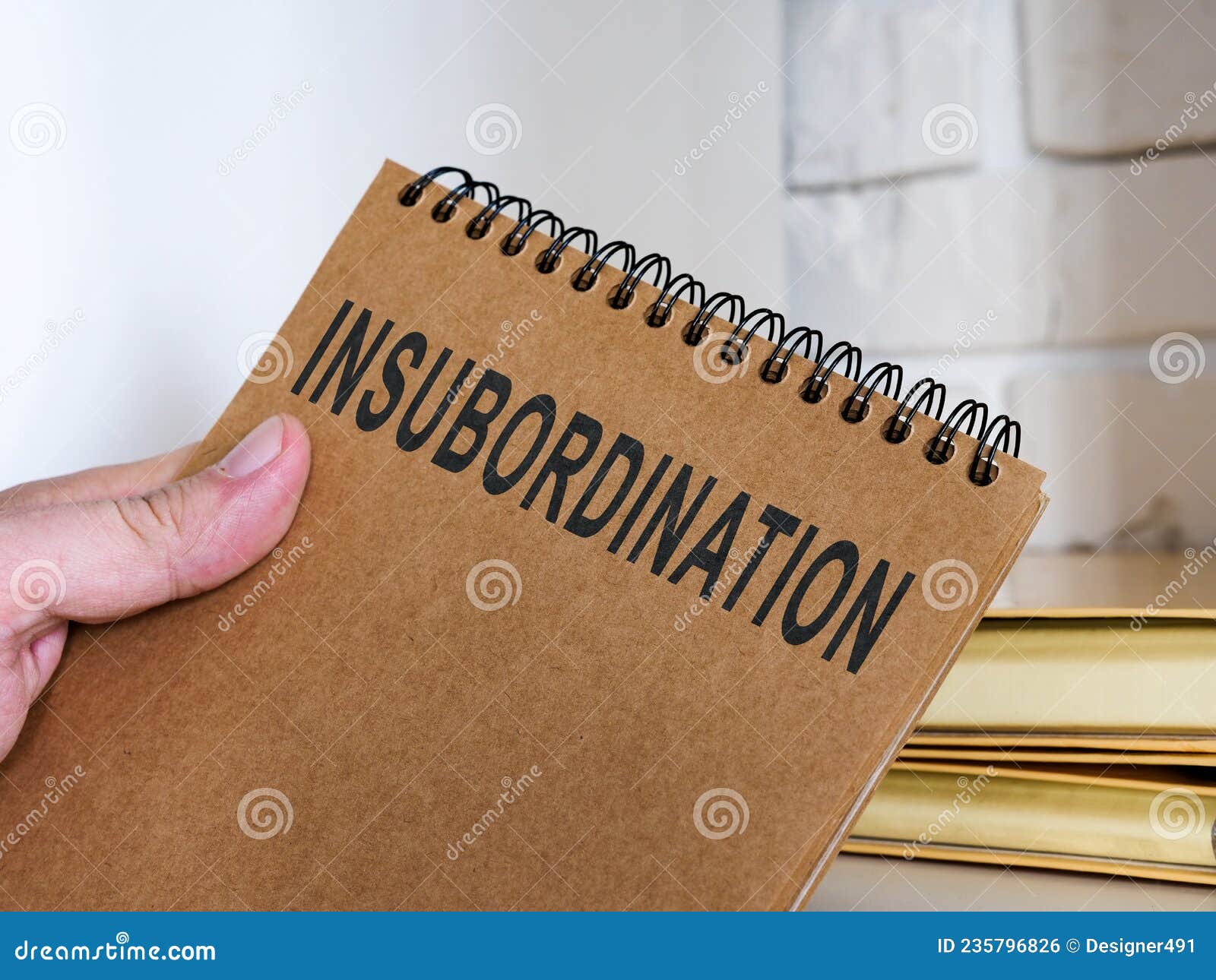 Book with Info about Insubordination on the Workplace. Stock Photo ...