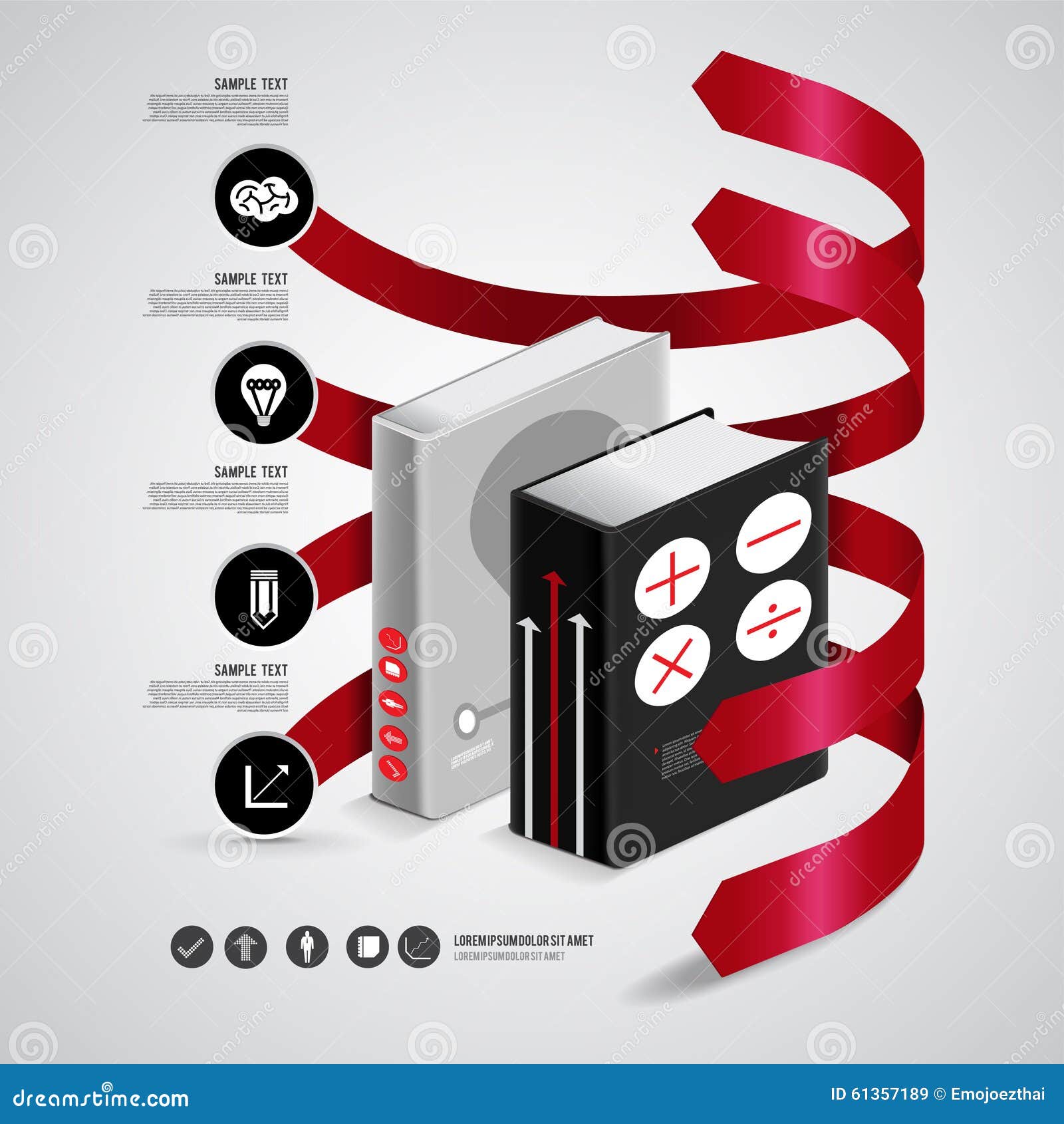 Book infographic stock illustration. Illustration of backdrop - 61357189