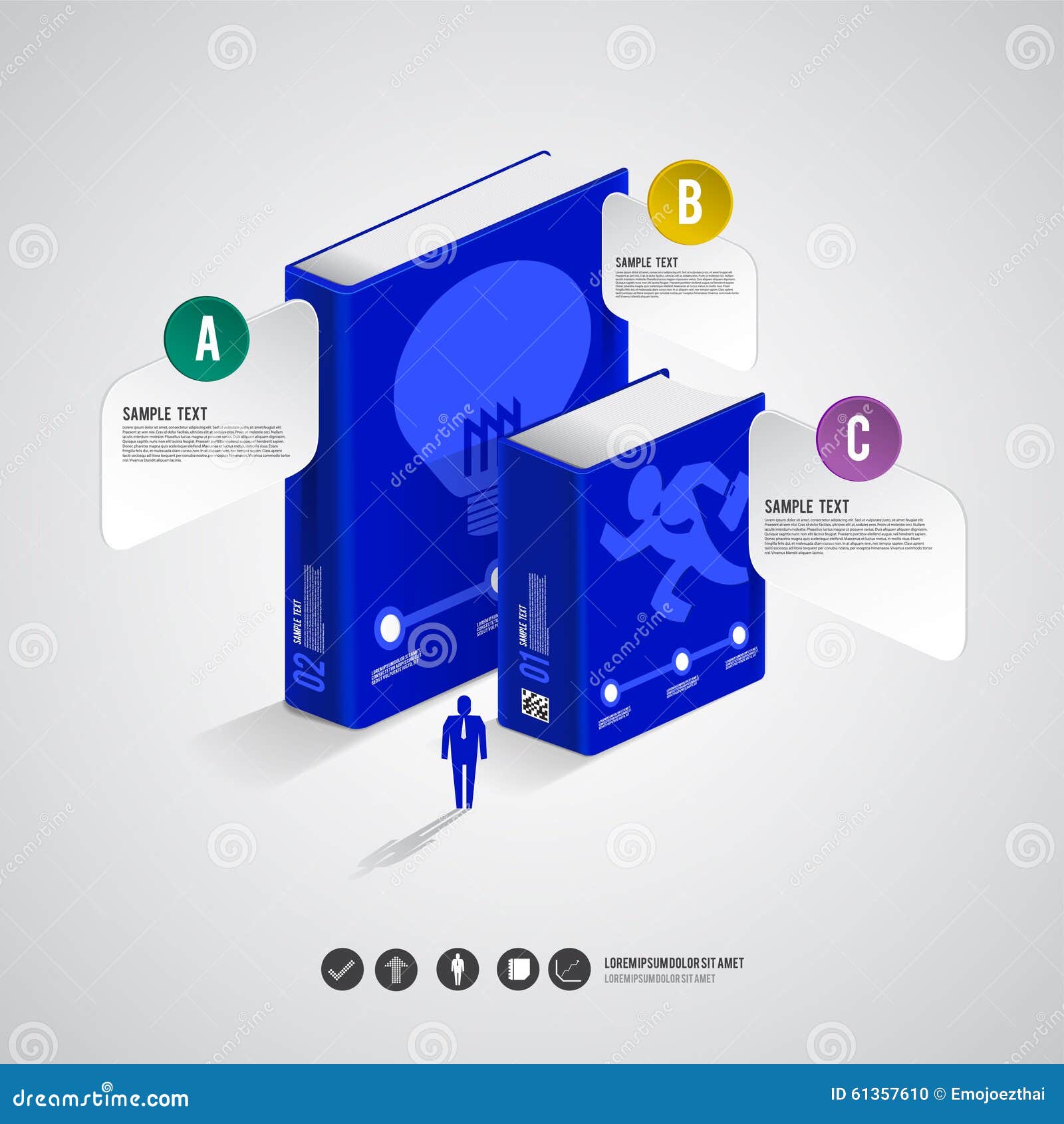 Book infographic stock illustration. Illustration of chart - 61357610