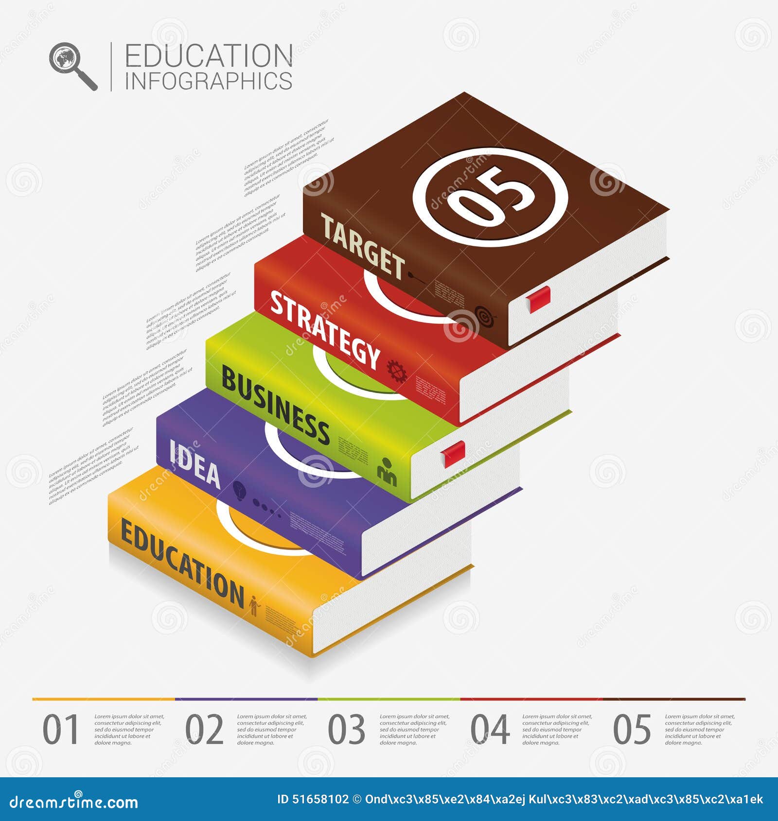 Book Infographic Template. Business Success Concept Stock Vector ...