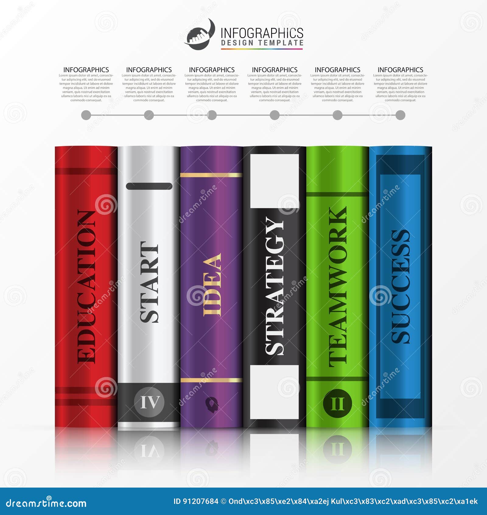 Book Infographic Template. Modern Business Concept Stock Vector ...