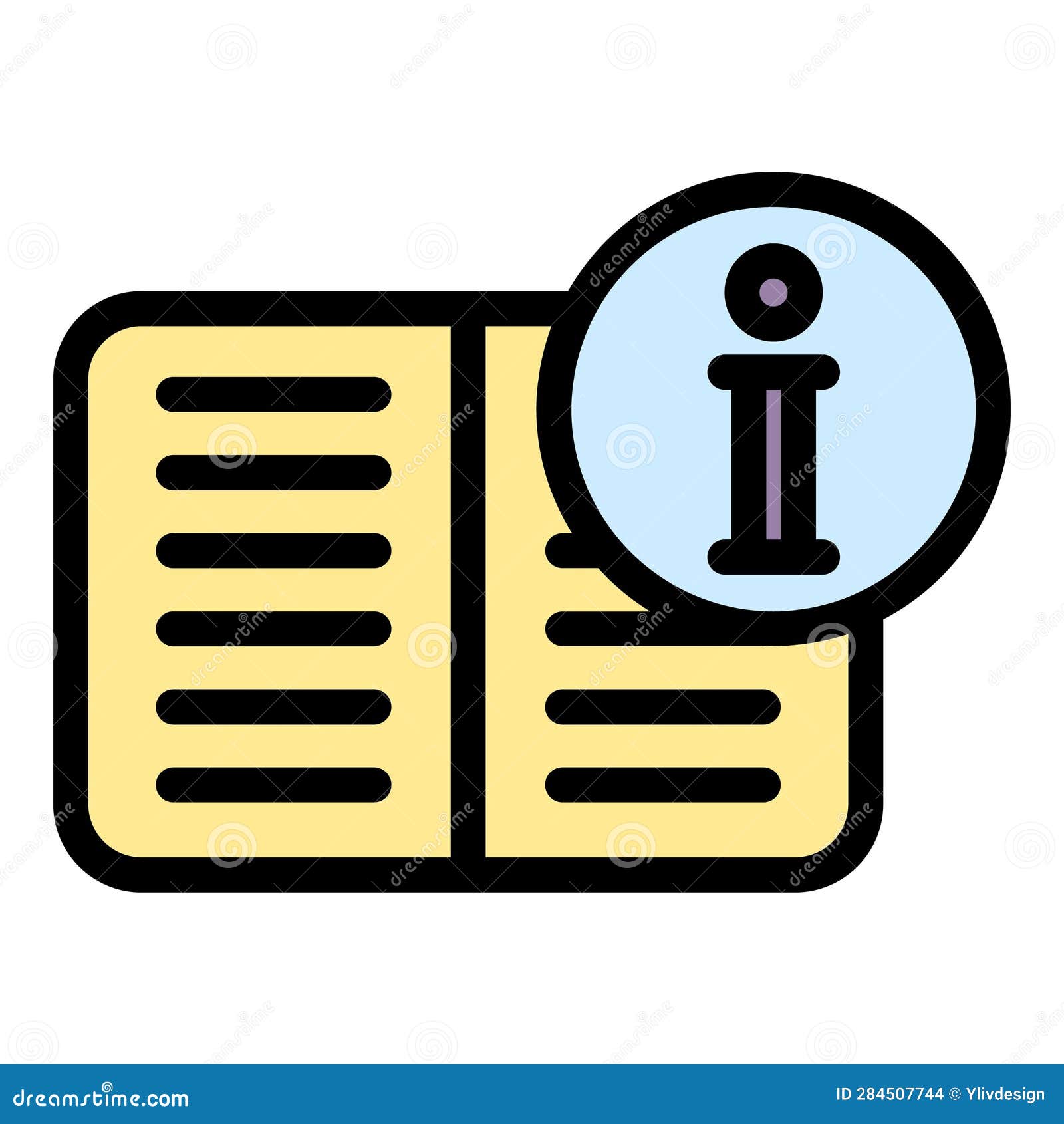 Book Information Icon Vector Flat Stock Vector - Illustration of text ...