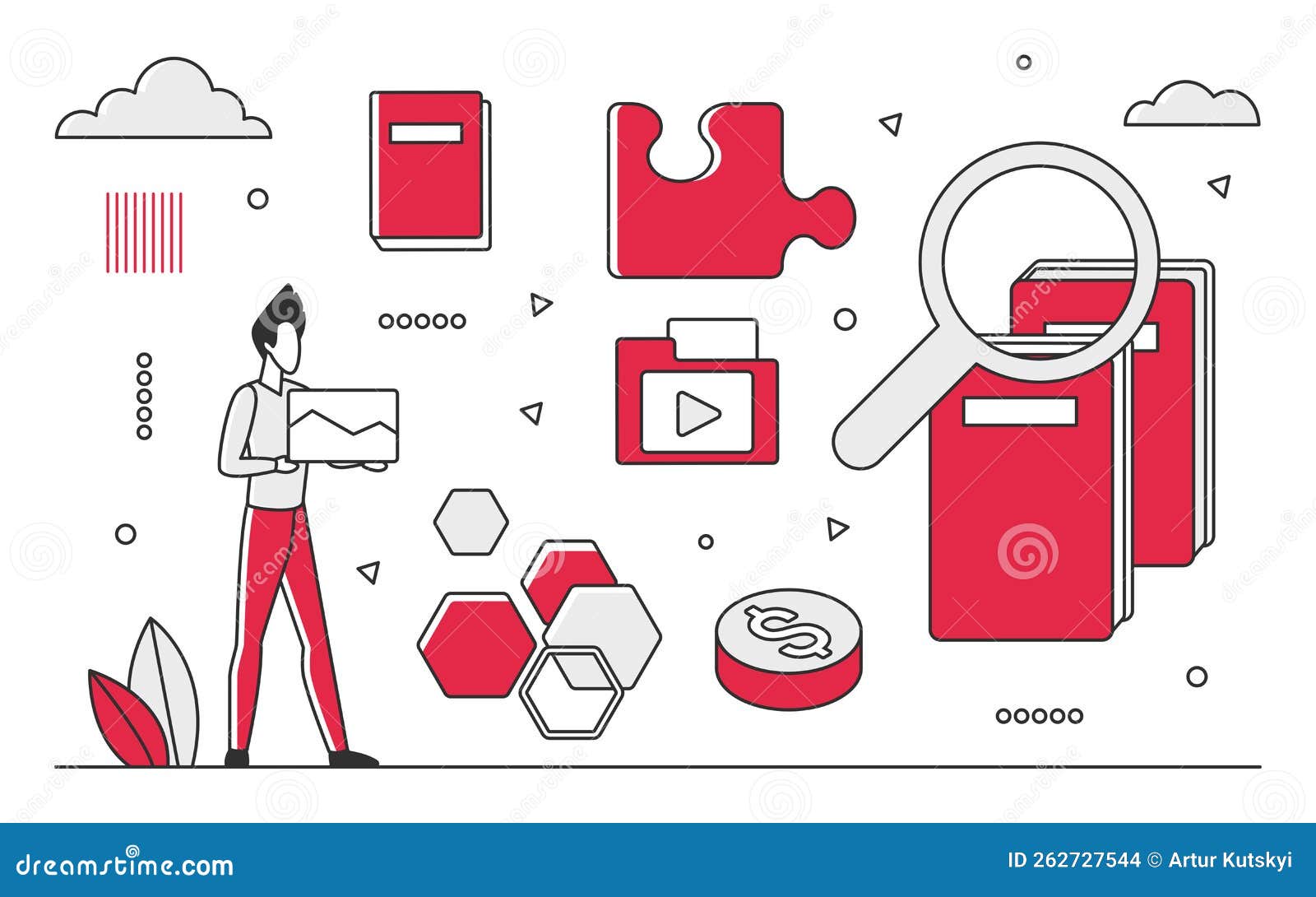 Book information search stock vector. Illustration of smart - 262727544