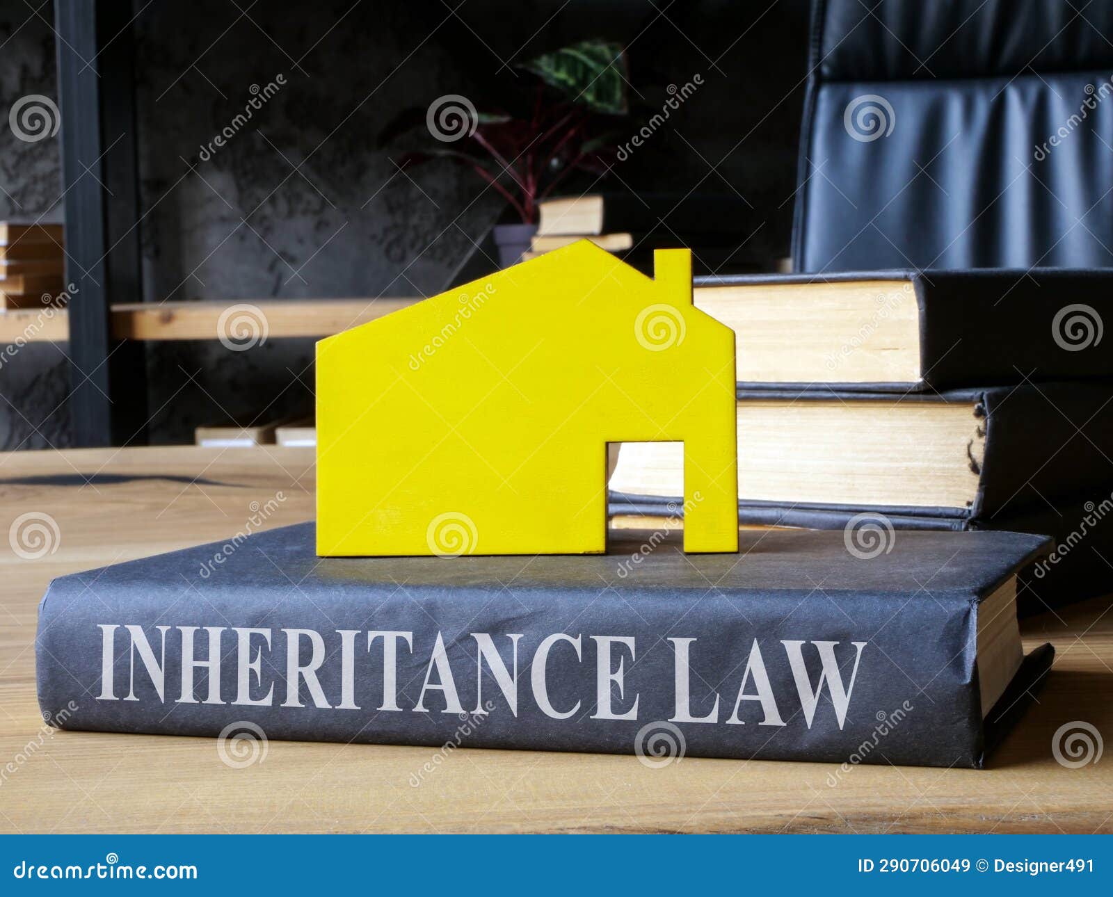 Book Inheritance Law and a Model of House on it. Stock Image - Image of ...