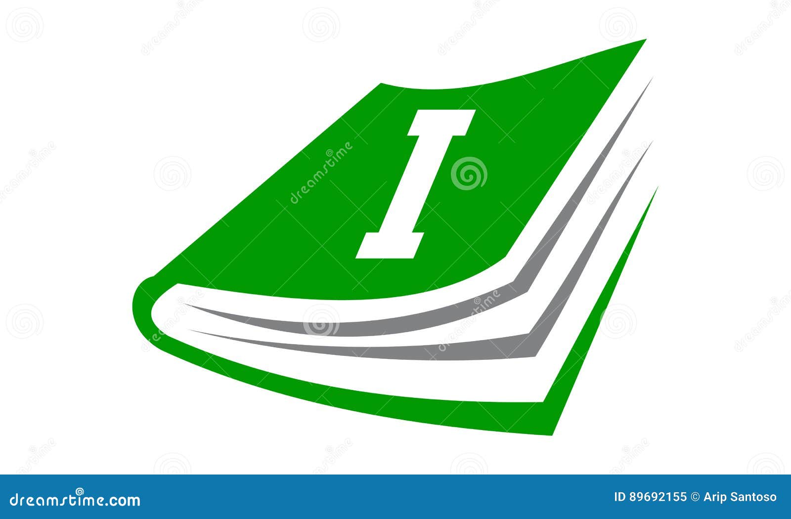 Book Initial I stock vector. Illustration of icon, coaching - 89692155