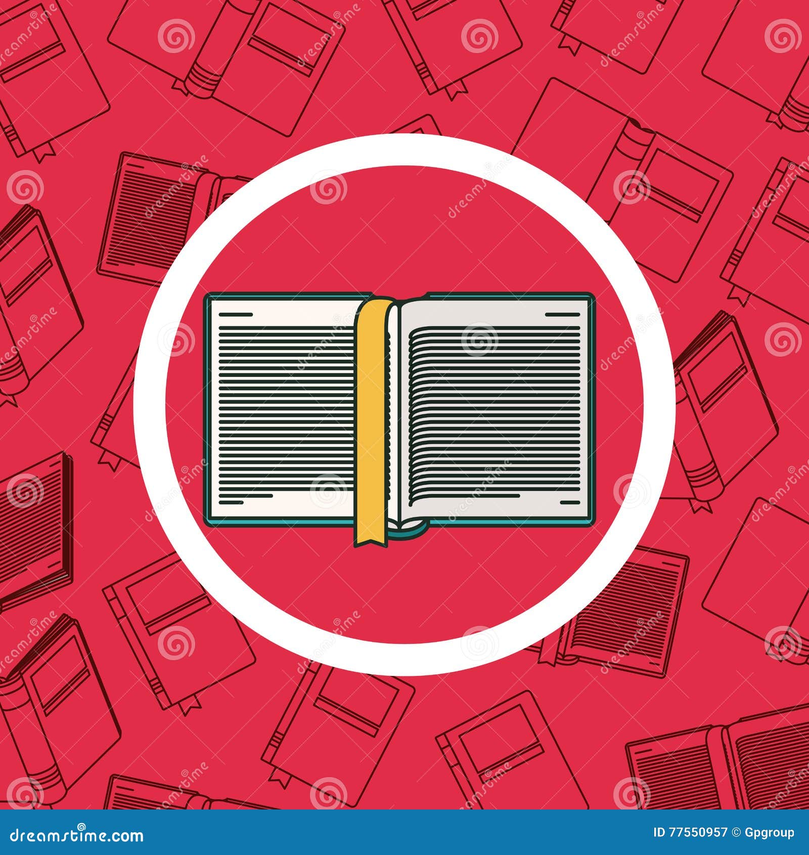 Book inside button design stock vector. Illustration of traditional ...