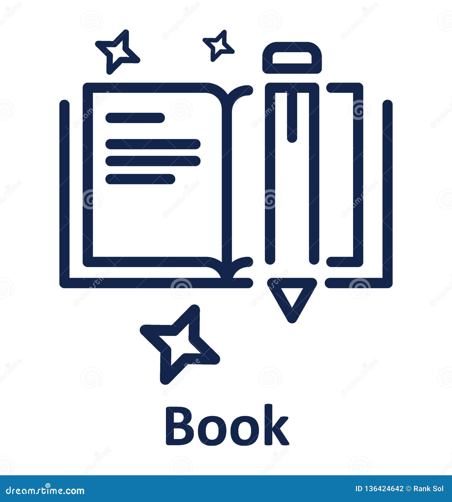 Book Isolated Vector Icon that Can Easily Modified or Edit. Stock ...