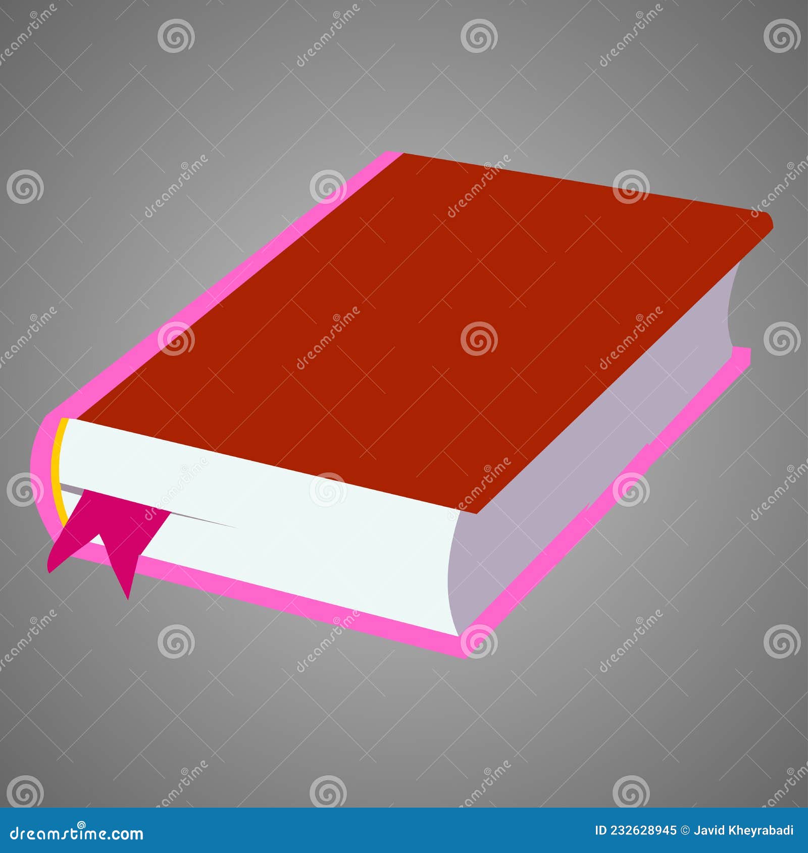 Book Isolated Illustration. Red Book Illustration Stock Vector ...