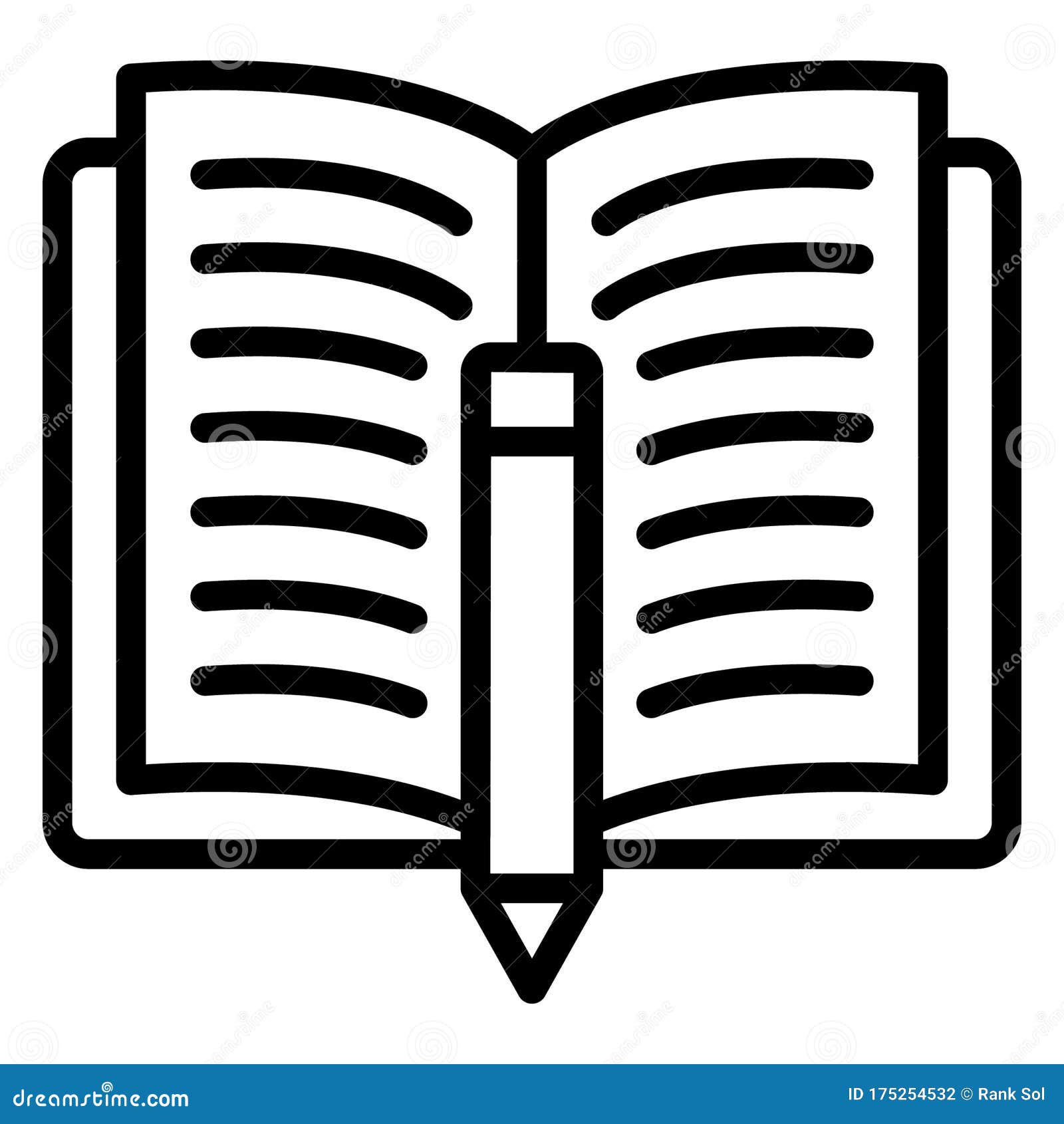 Book, Journal Vector Icon Which Can Easily Modify Stock Illustration ...