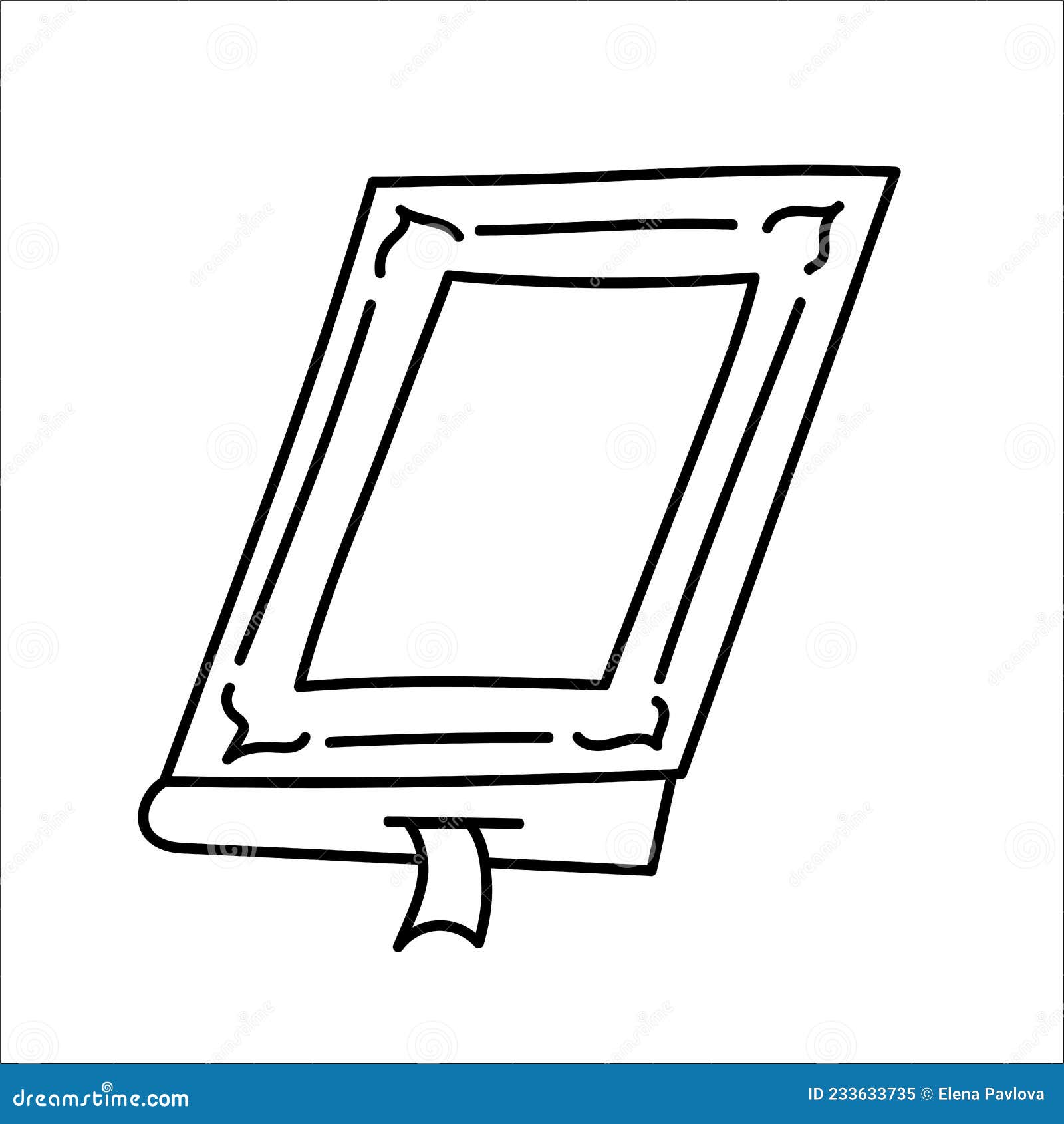 Book Kids Doodle. Hand Drawing Sketch Education Object. Vector ...