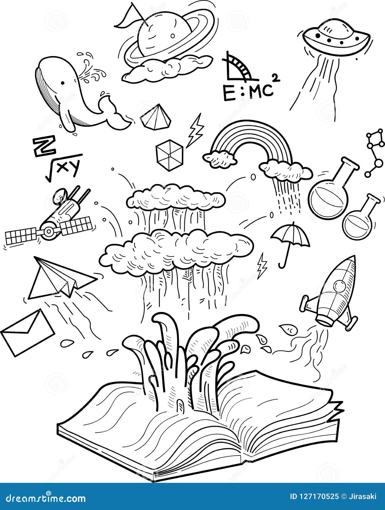 Book-knowledge stock vector. Illustration of flat, explosion - 127170525