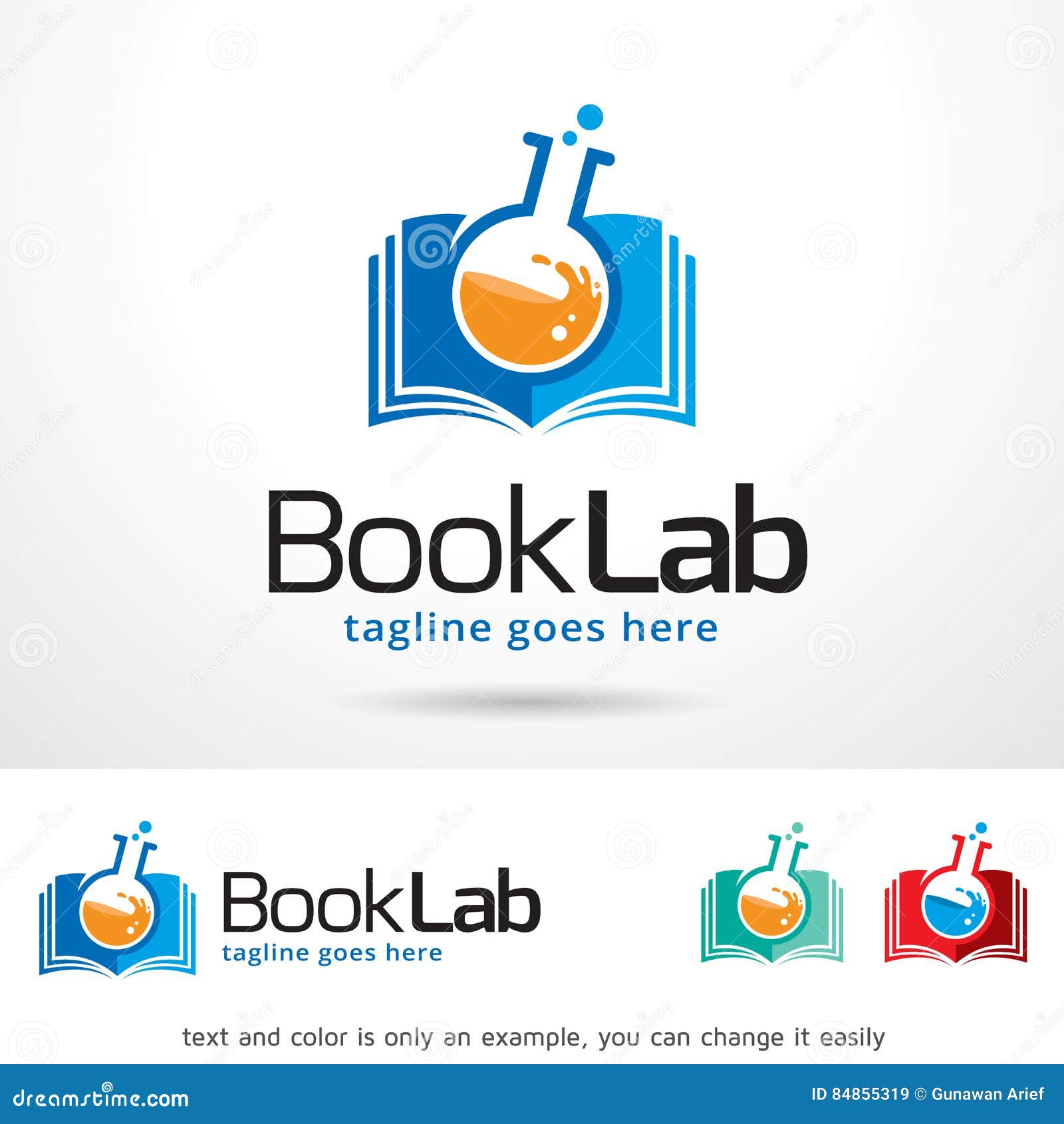 Book Lab Logo Template Design Vector Stock Vector - Illustration of ...