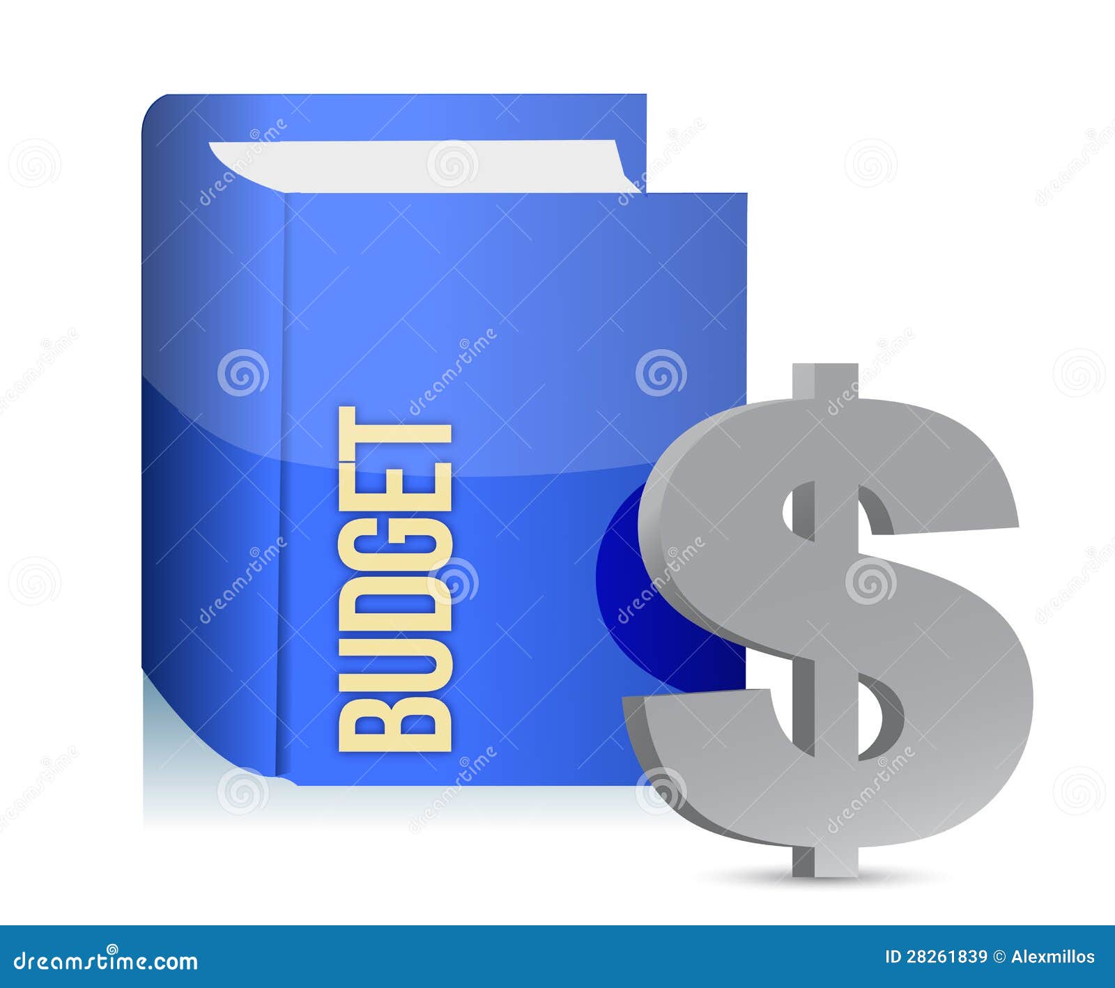 Book with a Label with Text: Budget Stock Illustration - Illustration ...