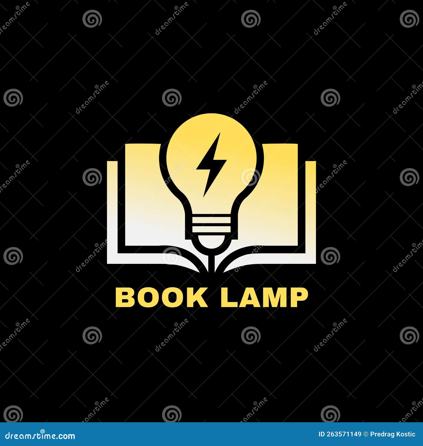 Book lamp logo stock illustration. Illustration of symbol - 263571149