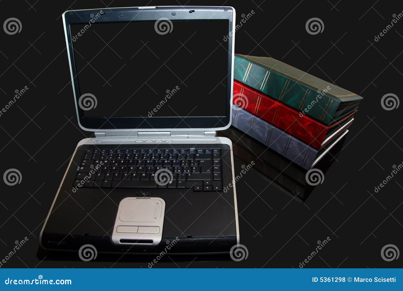 Book and laptop stock photo. Image of screen, looking - 5361298