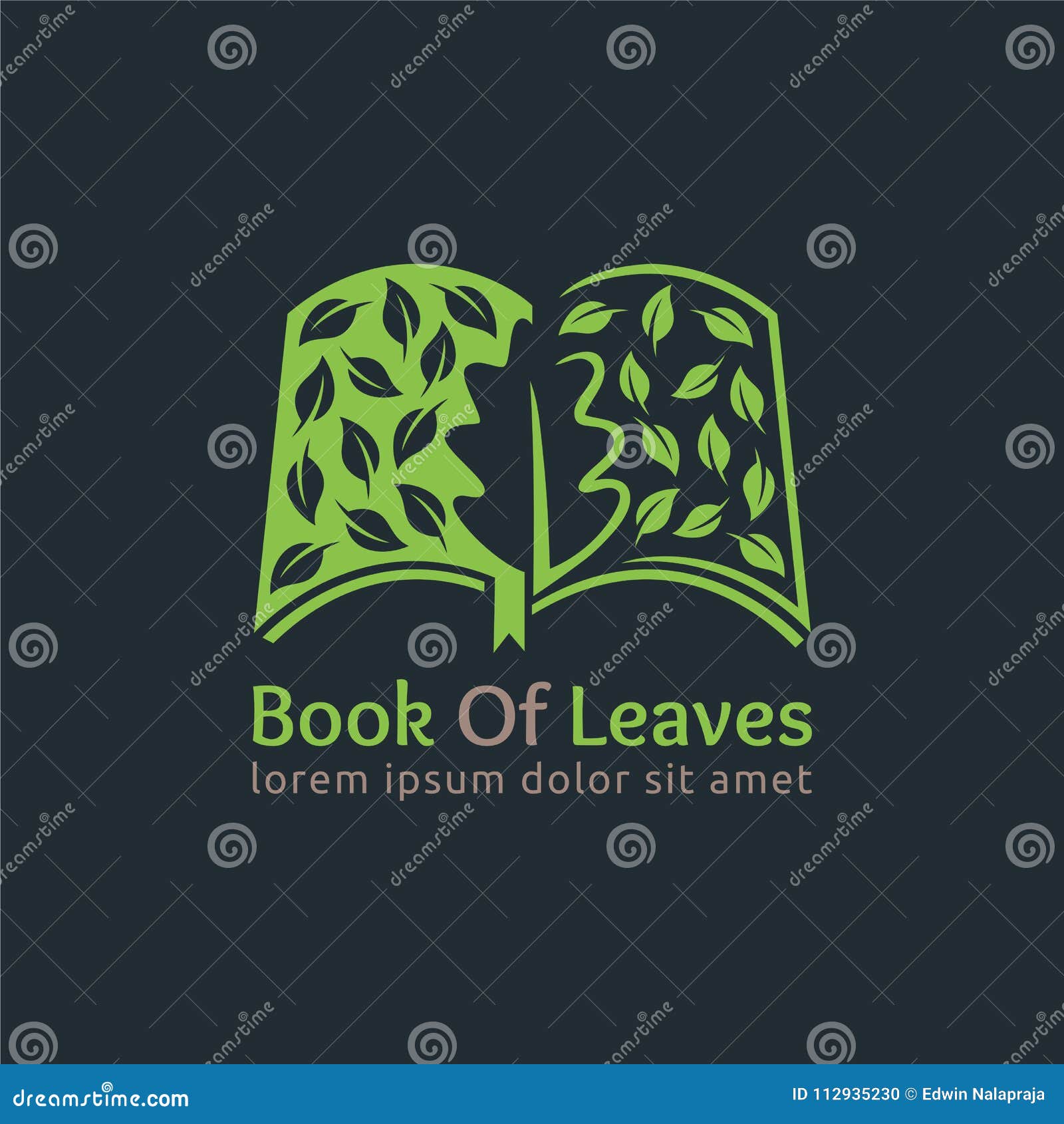 Book Leaf Bell Commitment Teamwork Together Outline Logo Cartoon Vector | CartoonDealer.com ...
