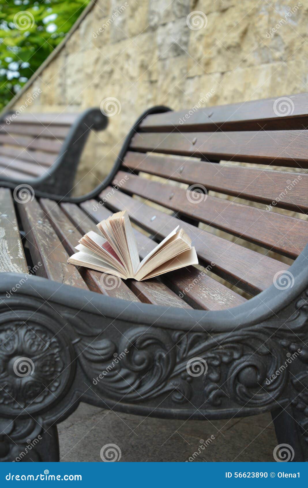 Book Left on a Park Bench (vertical Shape) Stock Photo - Image of paper ...