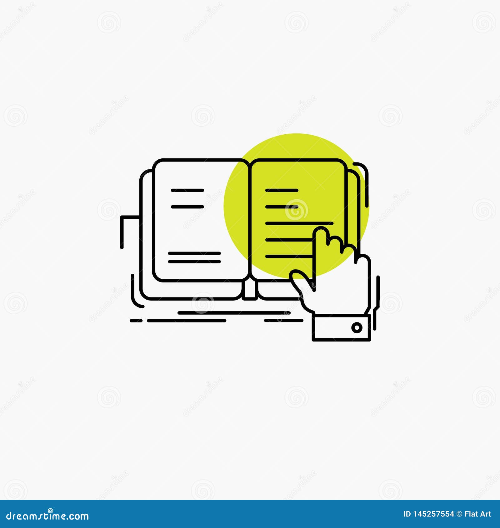 Book, Lesson, Study, Literature, Reading Line Icon Stock Vector ...