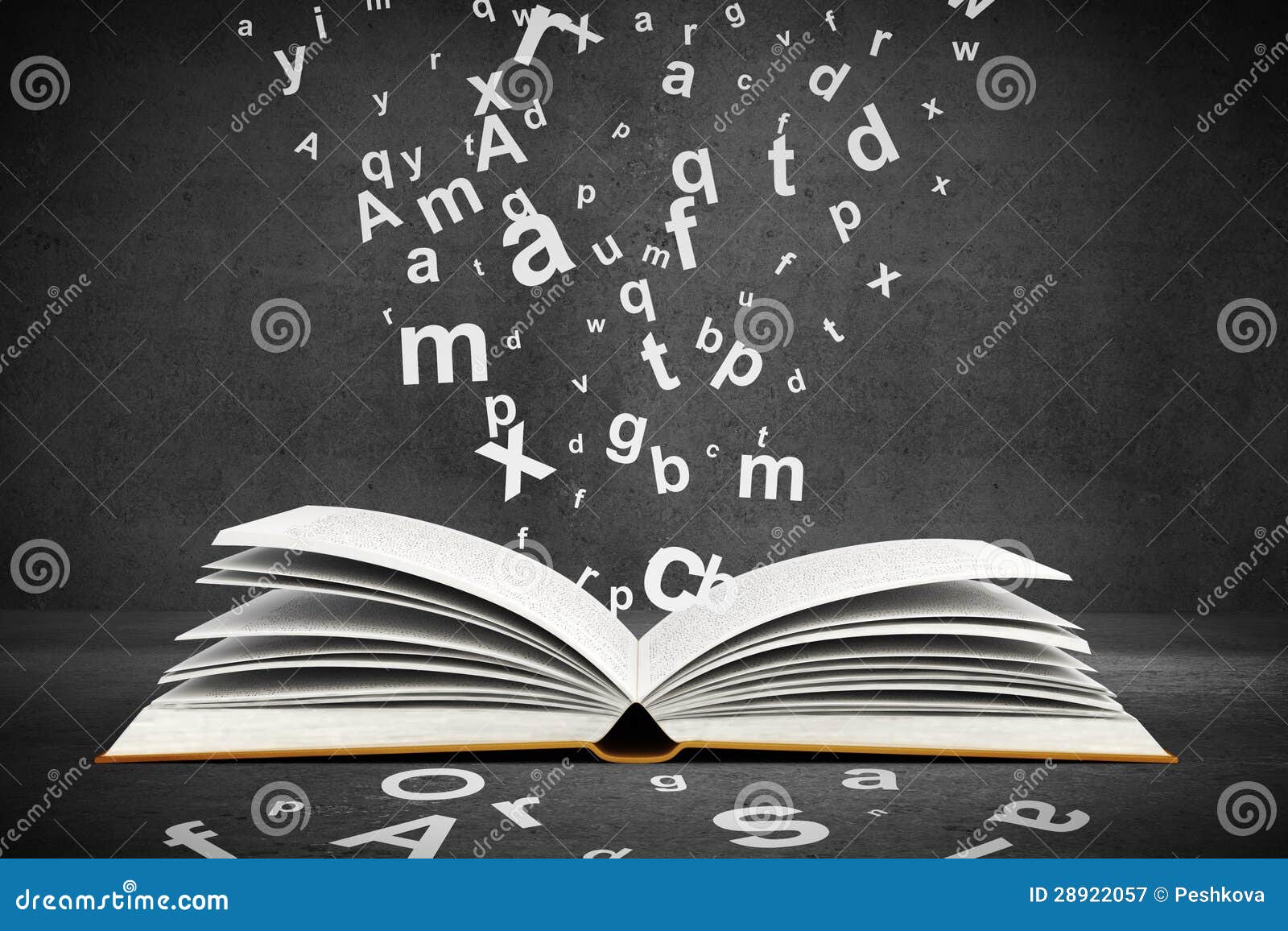 Book with letters stock image. Image of open, angle, document - 28922057