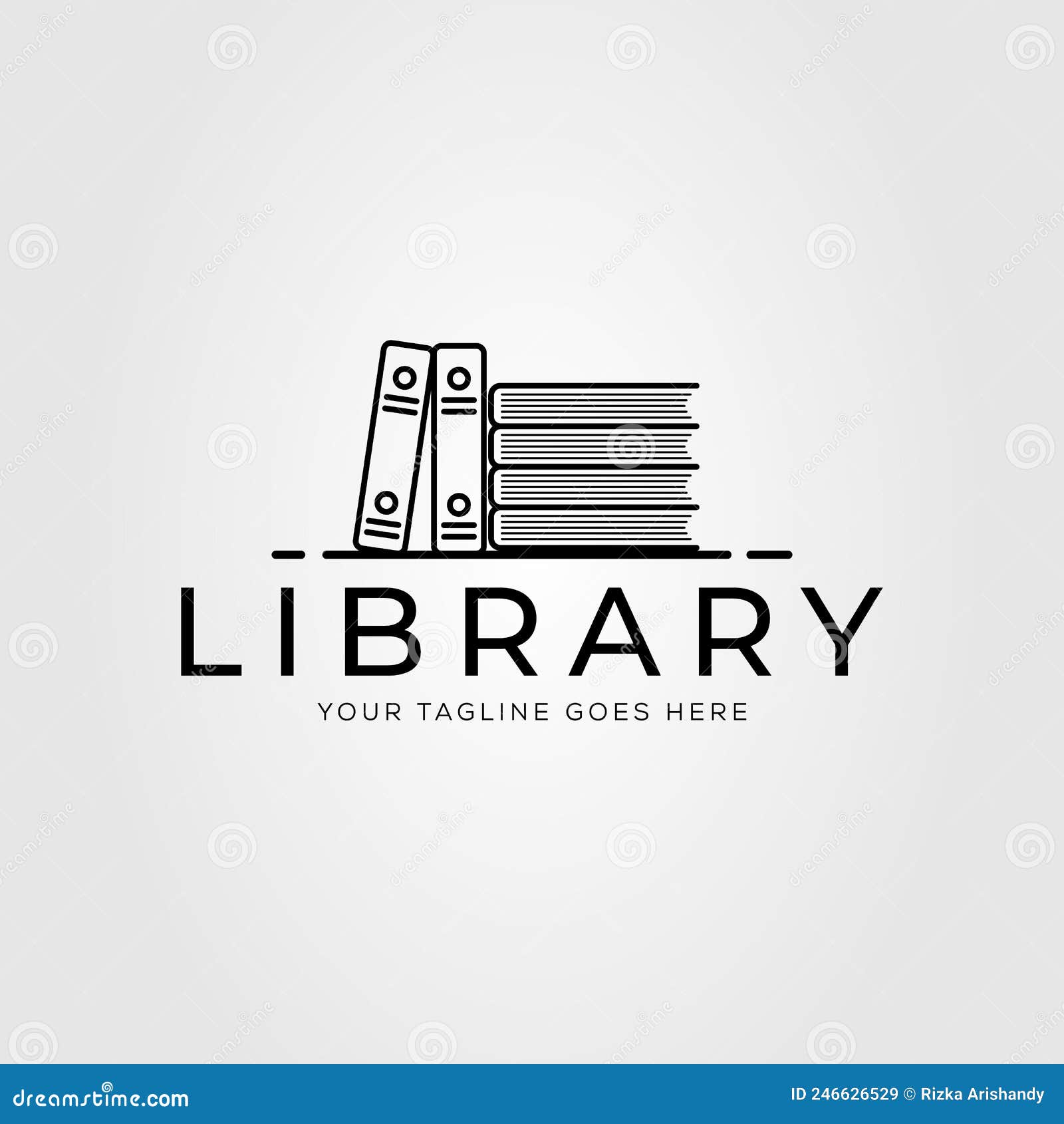 Book Library or Bookstore or Bookshelf Logo Vector Illustration Design ...