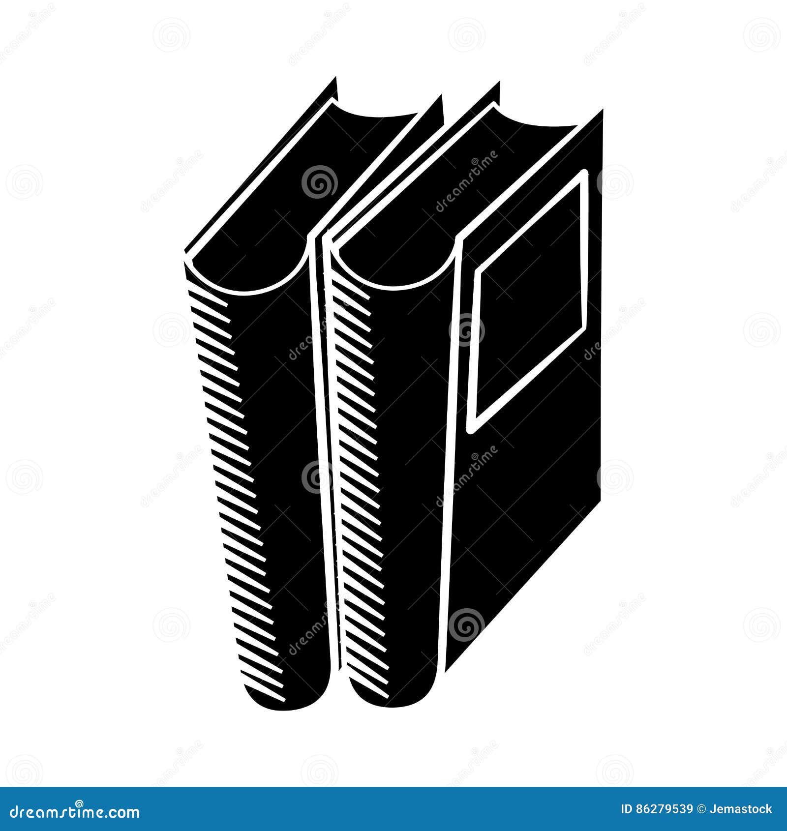 Book Library Read Learn Pictogram Stock Vector - Illustration of ...
