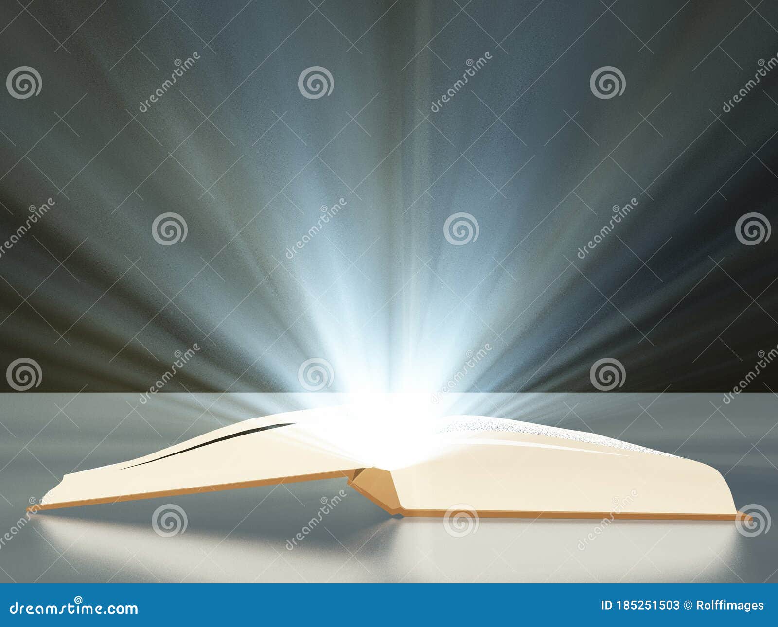 Book with light stock illustration. Illustration of glowing - 185251503