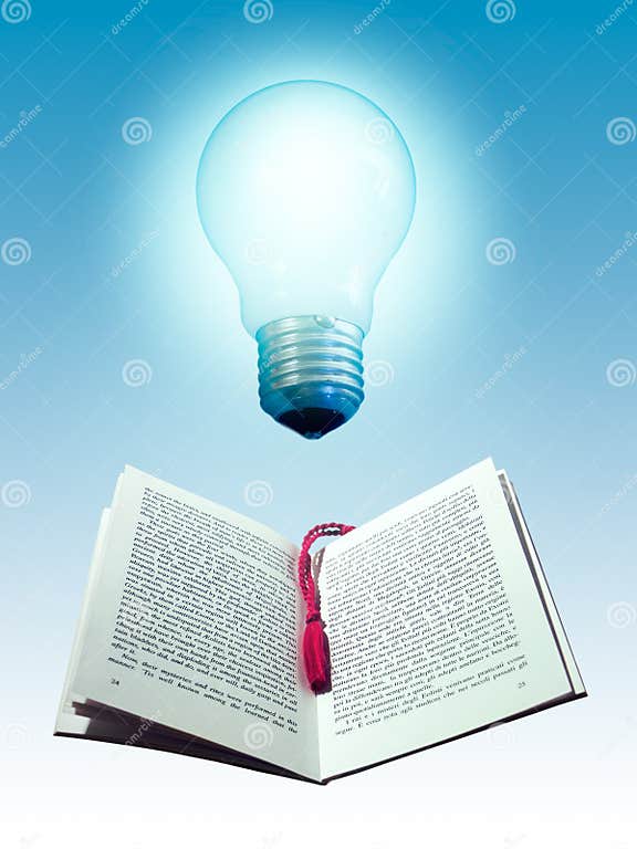 Book and light bulb stock photo. Image of bulb, knowledge - 1100740