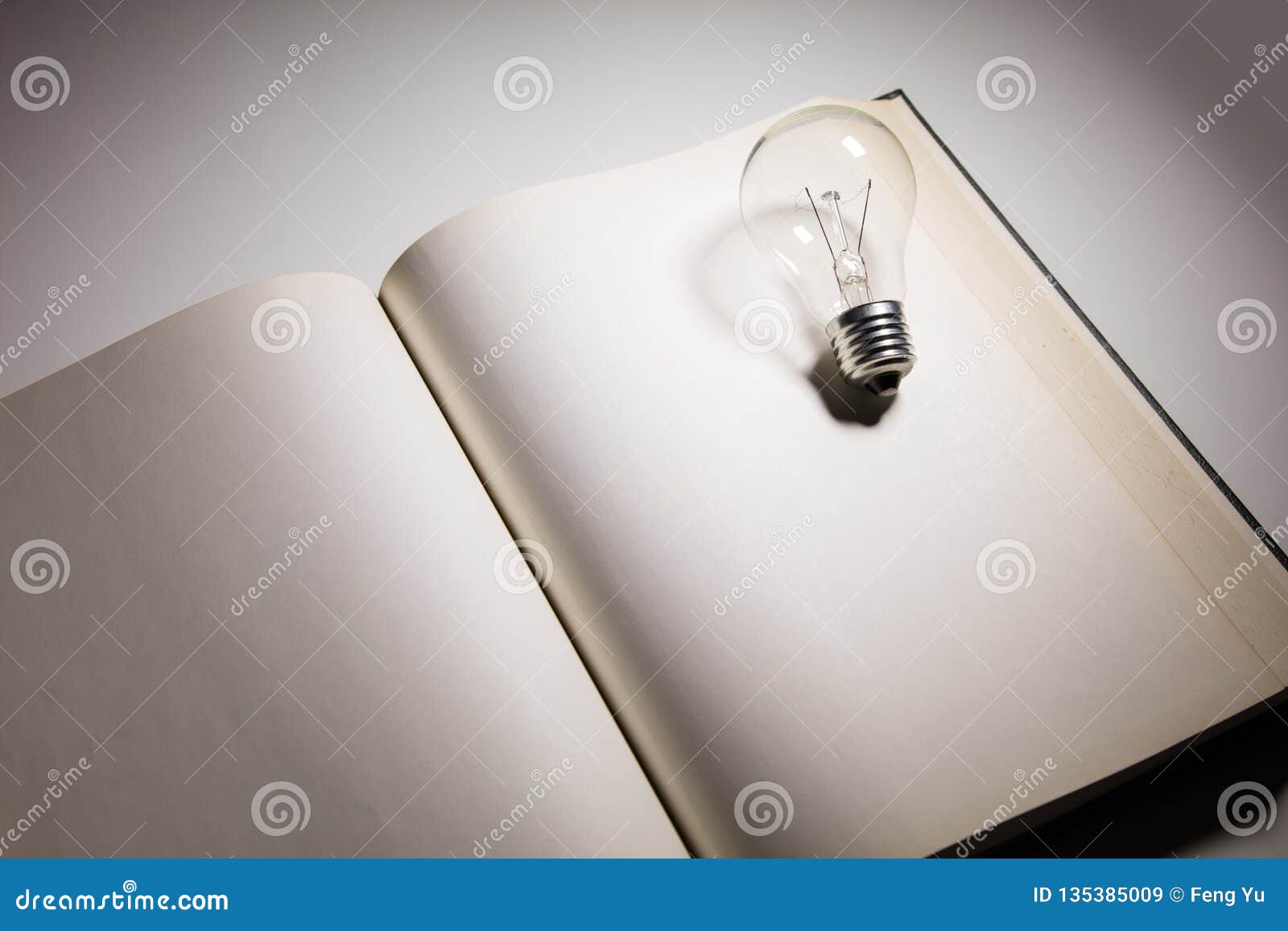 Book and light bulb stock image. Image of blank, creative - 135385009