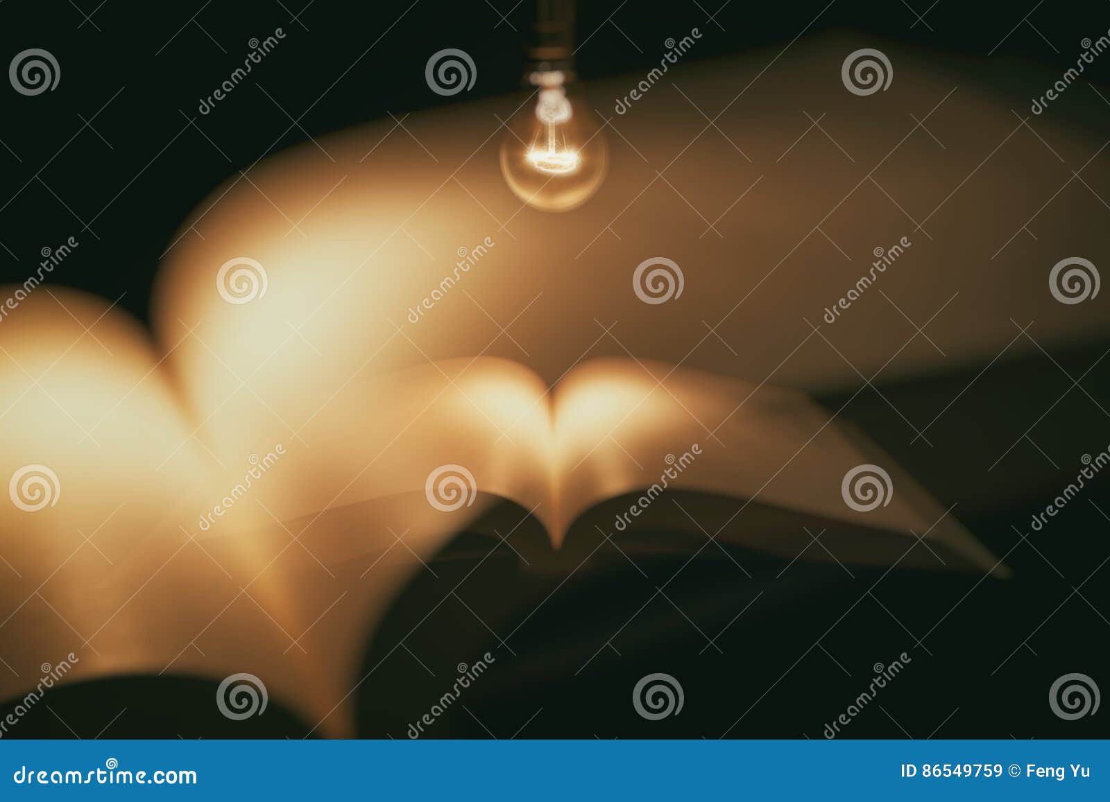 Book and light bulb stock image. Image of electric, page - 86549759