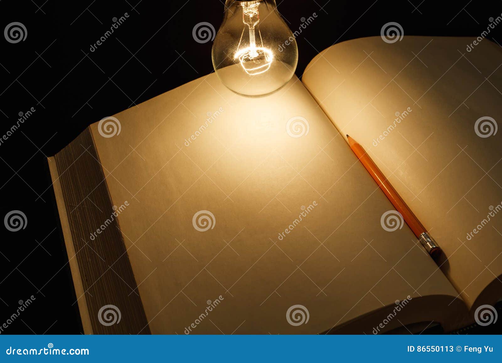 Book and light bulb stock image. Image of creative, lightbulb - 86550113