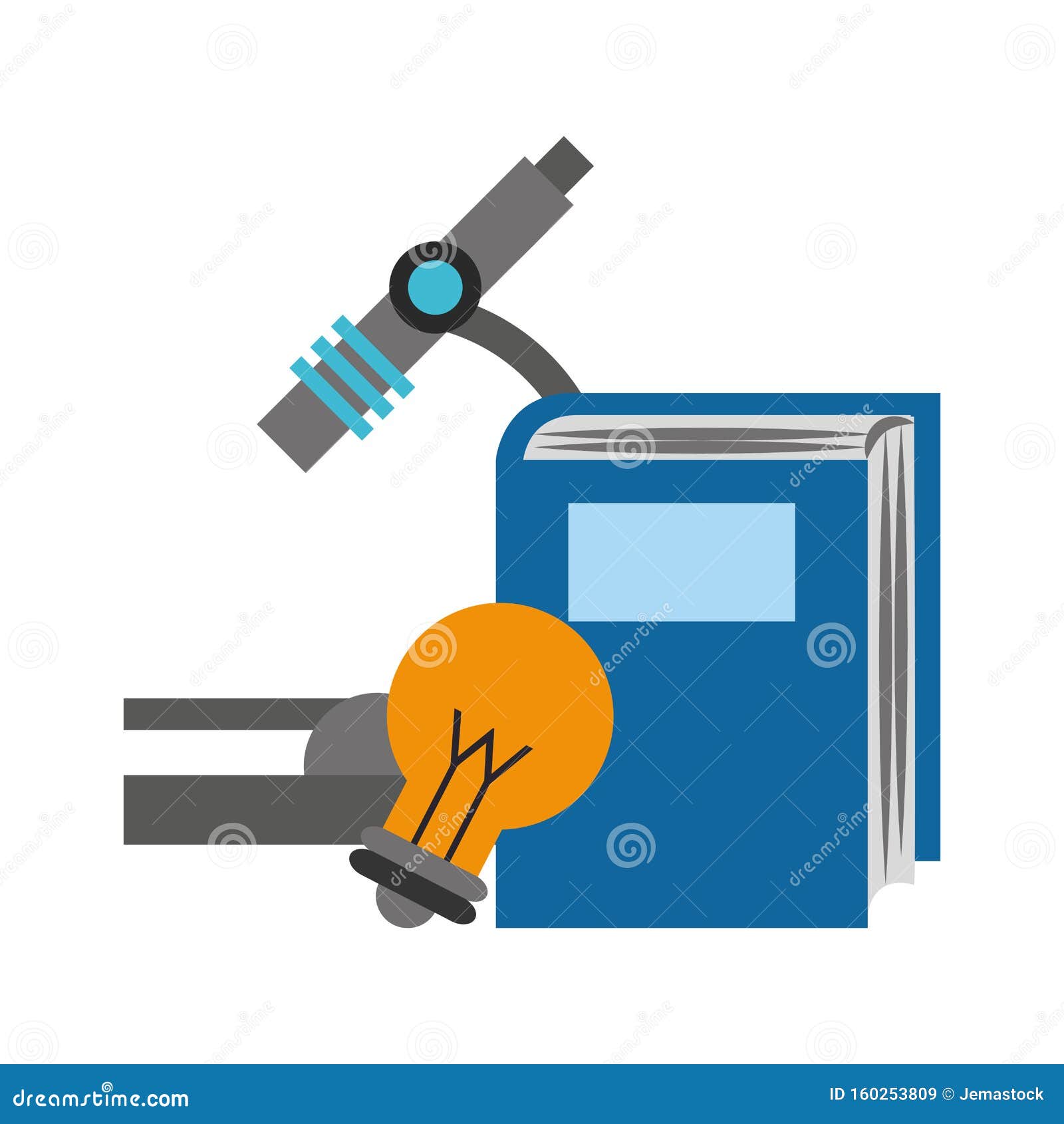 Book and microscope design stock vector. Illustration of dictionary ...