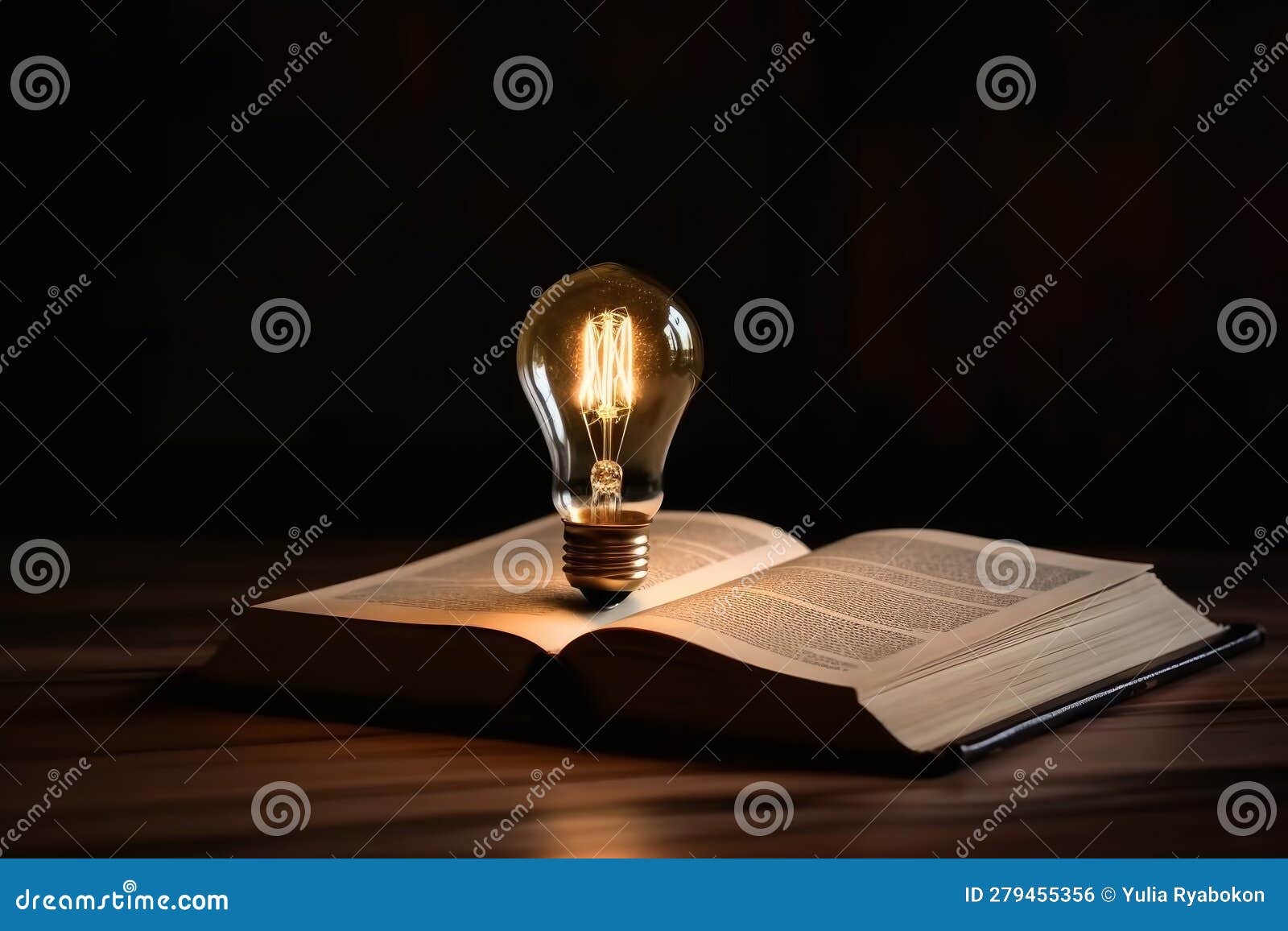 Book Light Bulb Paper. Generate Ai Stock Illustration - Illustration of ...