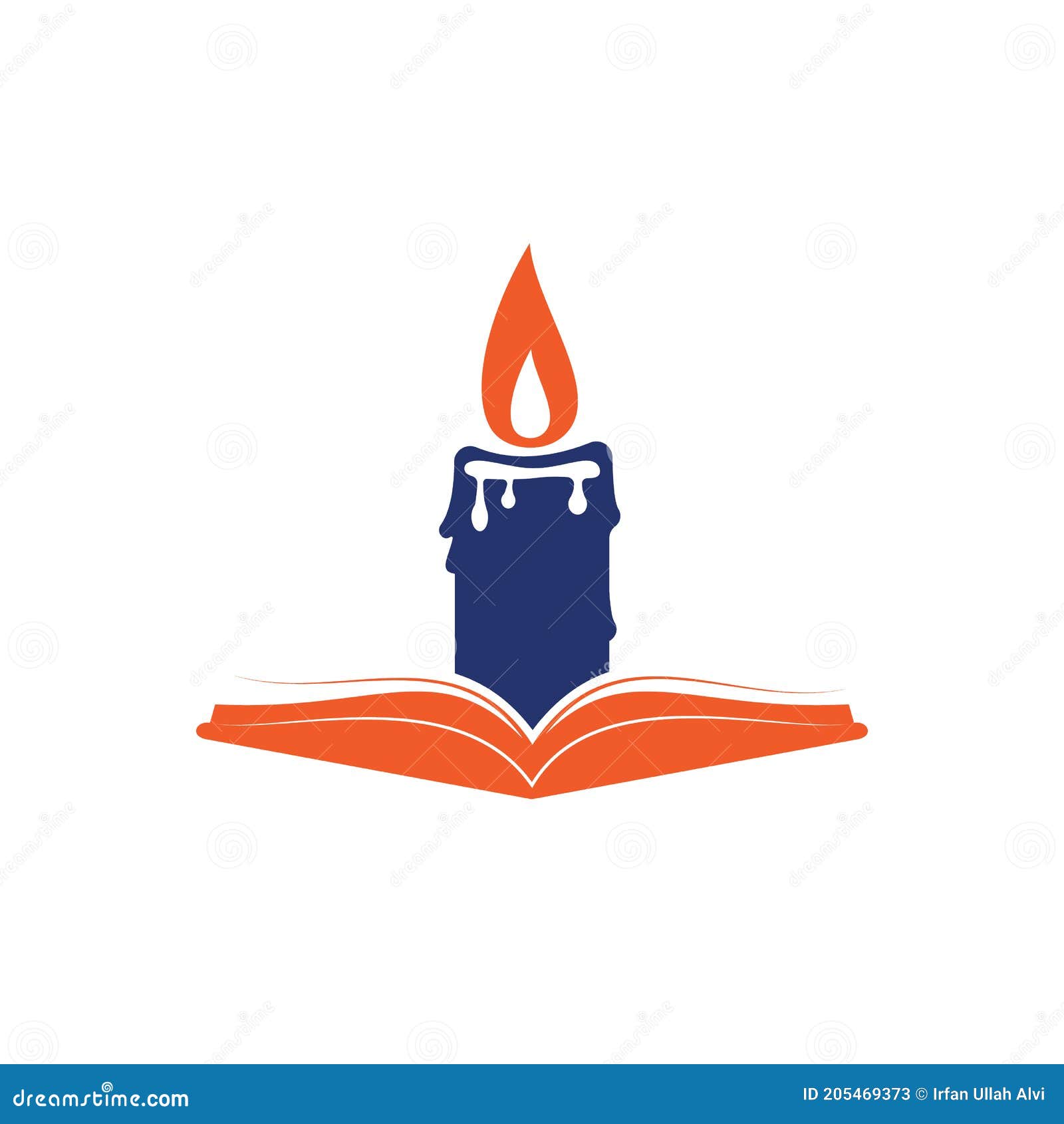 Book Light Vector Logo Design Template. Stock Vector - Illustration of ...