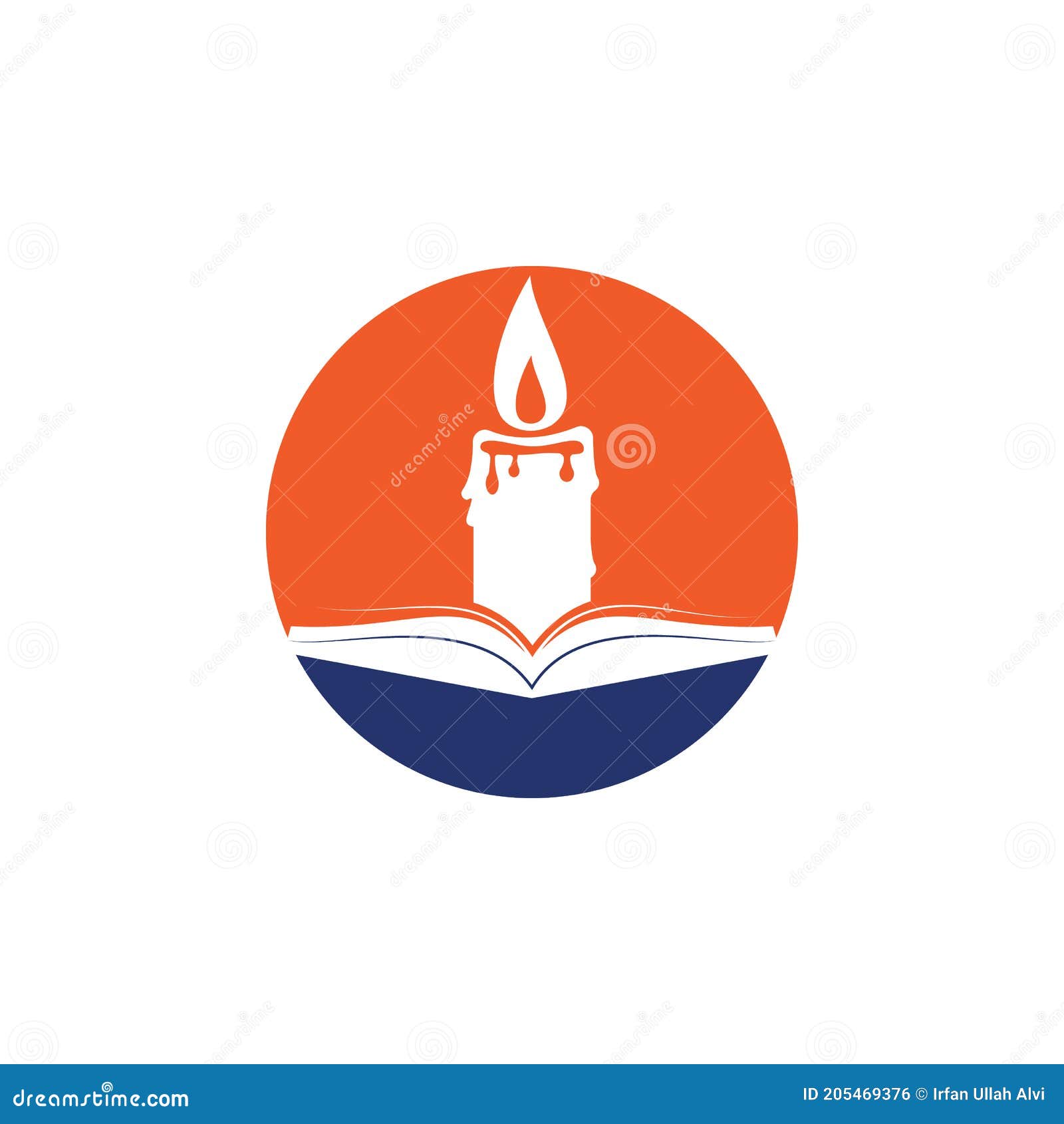 Book Light Vector Logo Design Template. Stock Vector - Illustration of ...