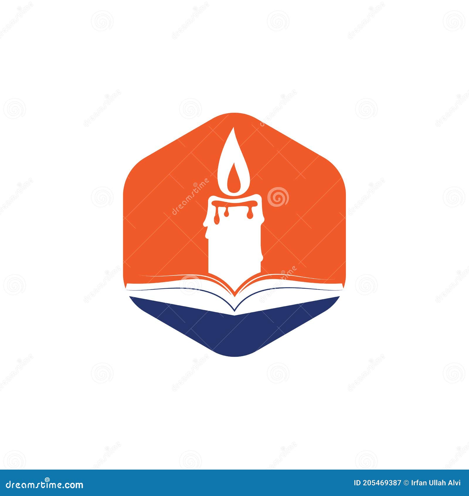 Book Light Vector Logo Design Template. Stock Vector - Illustration of ...