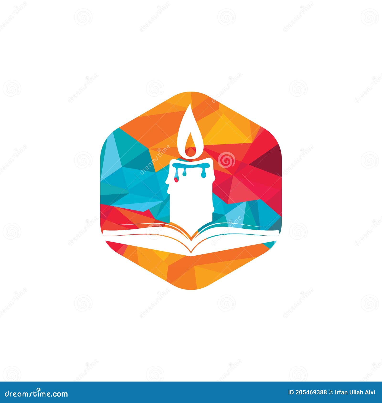 Book Light Vector Logo Design Template. Stock Vector - Illustration of ...