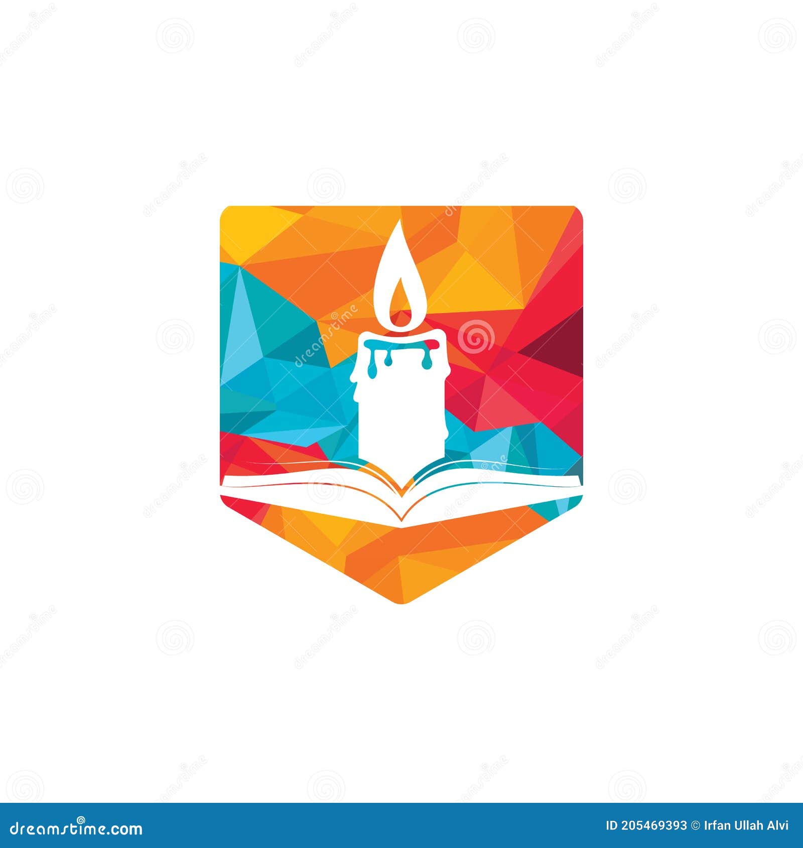 Book Light Vector Logo Design Template. Stock Vector - Illustration of ...