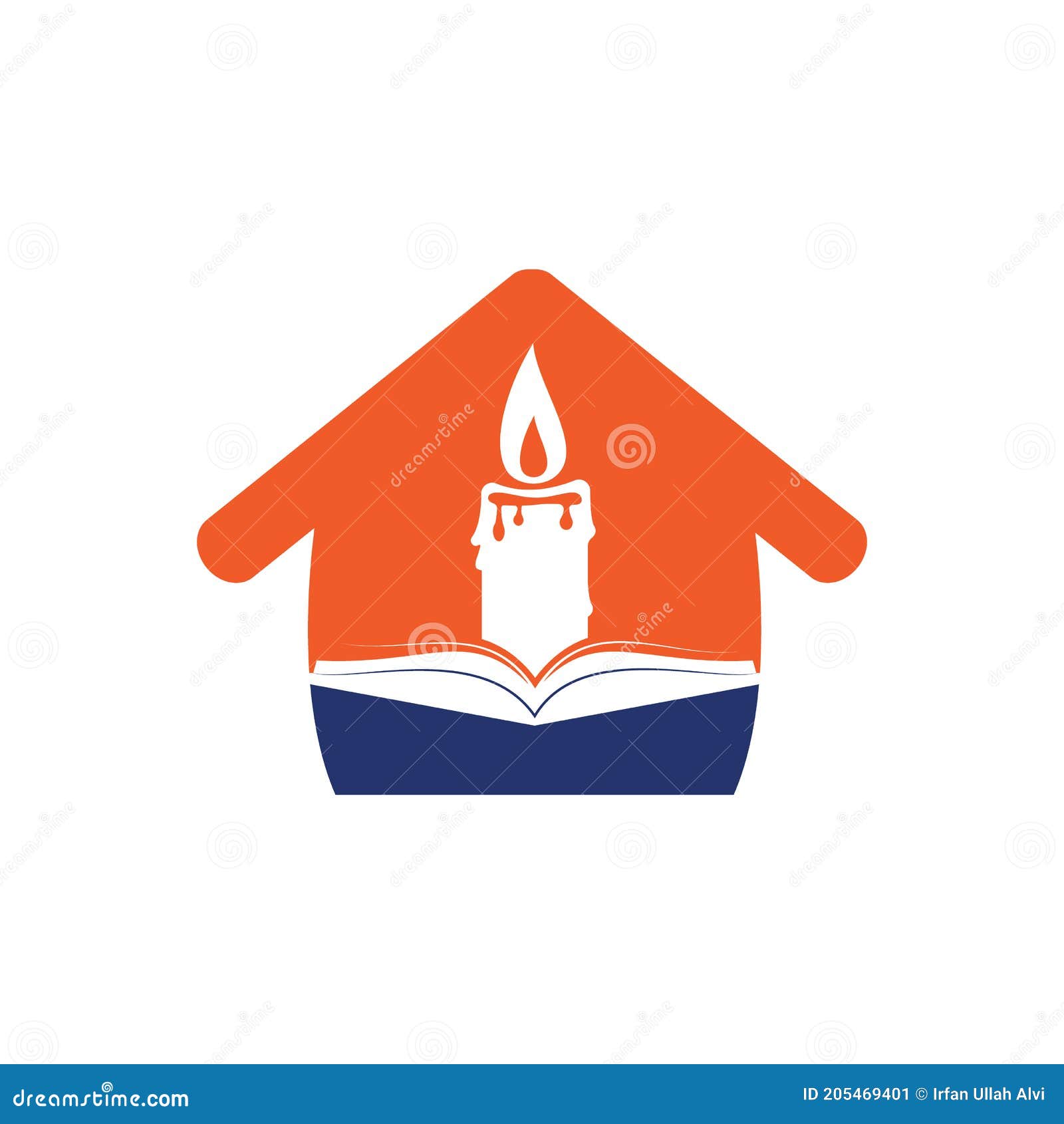 Book Light Vector Logo Design Template. Stock Vector - Illustration of ...