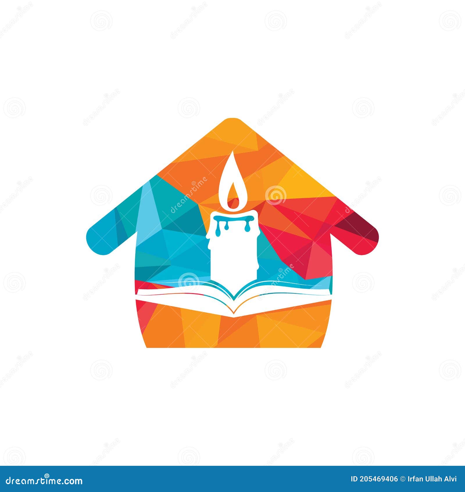 Book Light Vector Logo Design Template. Stock Vector - Illustration of ...