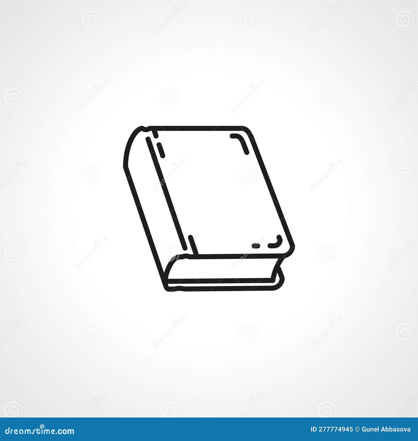 Book line icon. Book icon stock vector. Illustration of dictionary ...